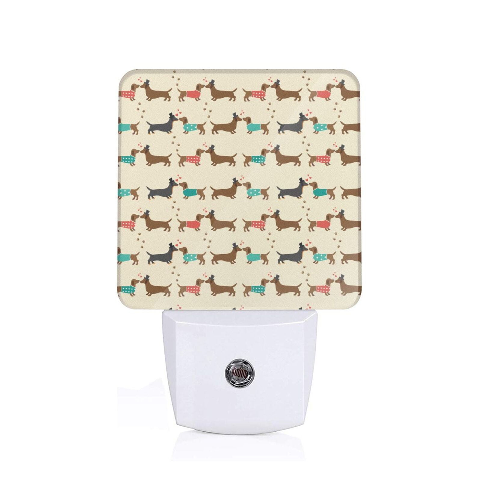 Zeuib Dachshund Dog LED Night Light,Plug in Night Light with Dusk to ...