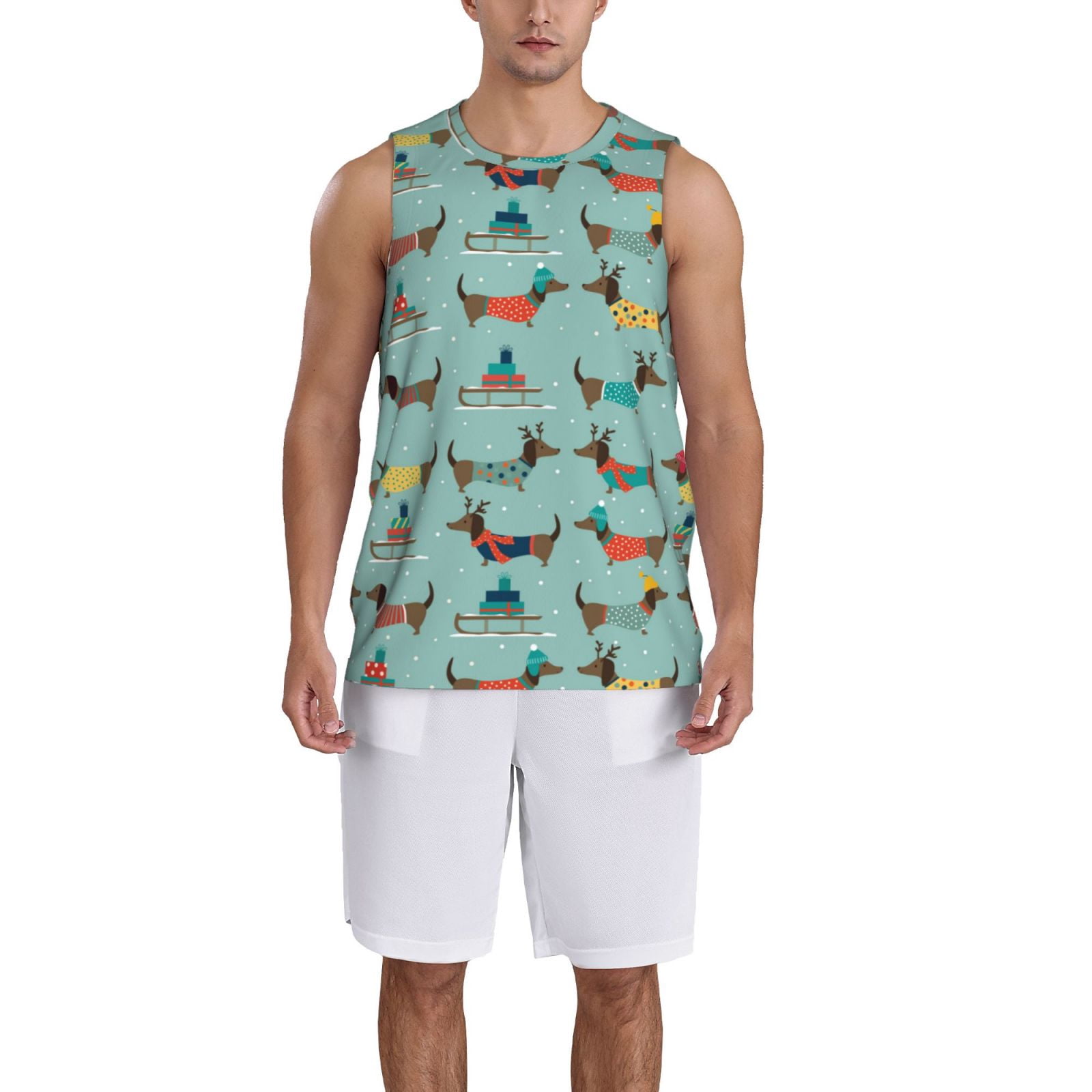 Zeuib Dachshund Dog Puppy Jersey Shirt for Men,Mesh Athletic Practice ...