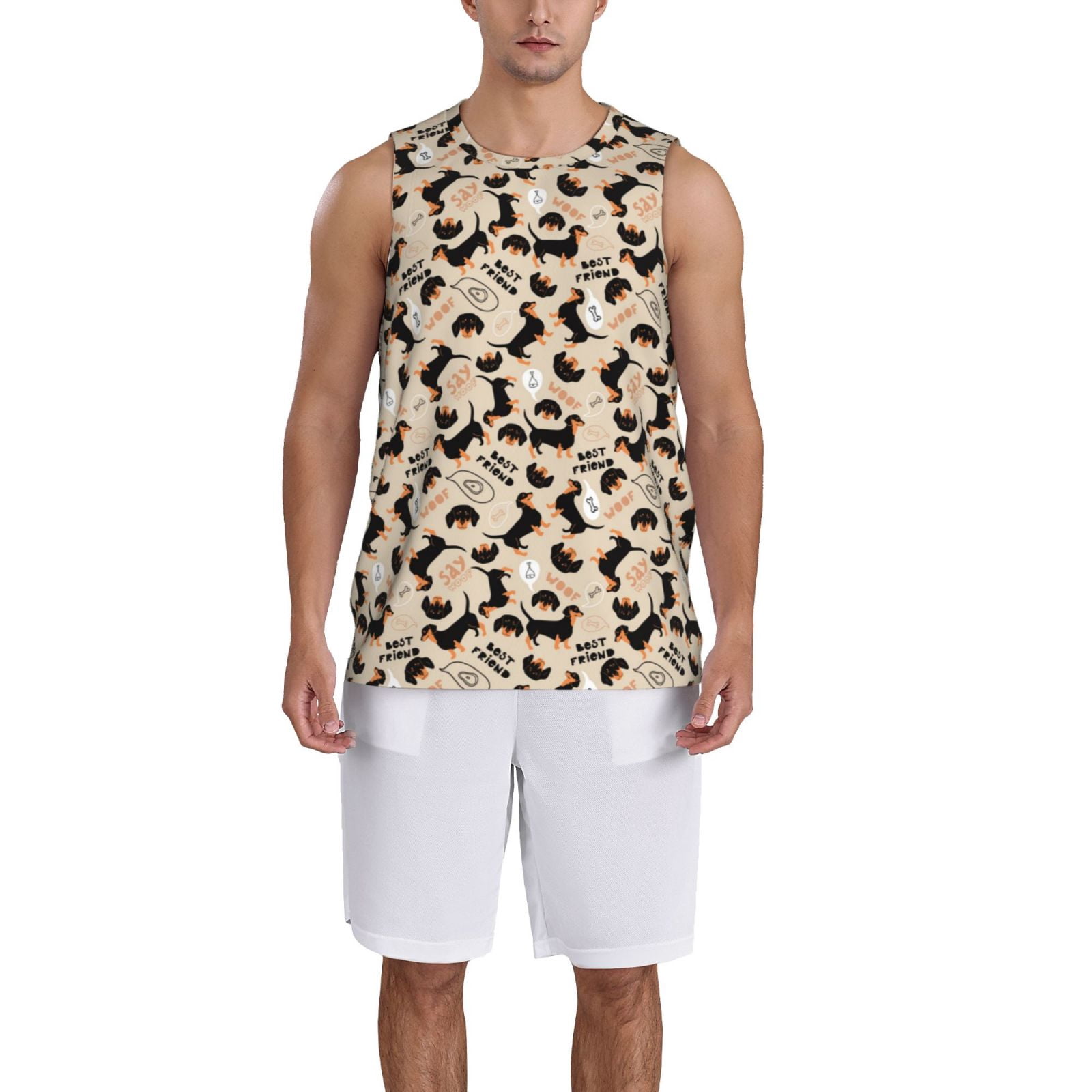Zeuib Dachshund Dog Puppy Jersey Shirt for Men,Mesh Athletic Practice ...