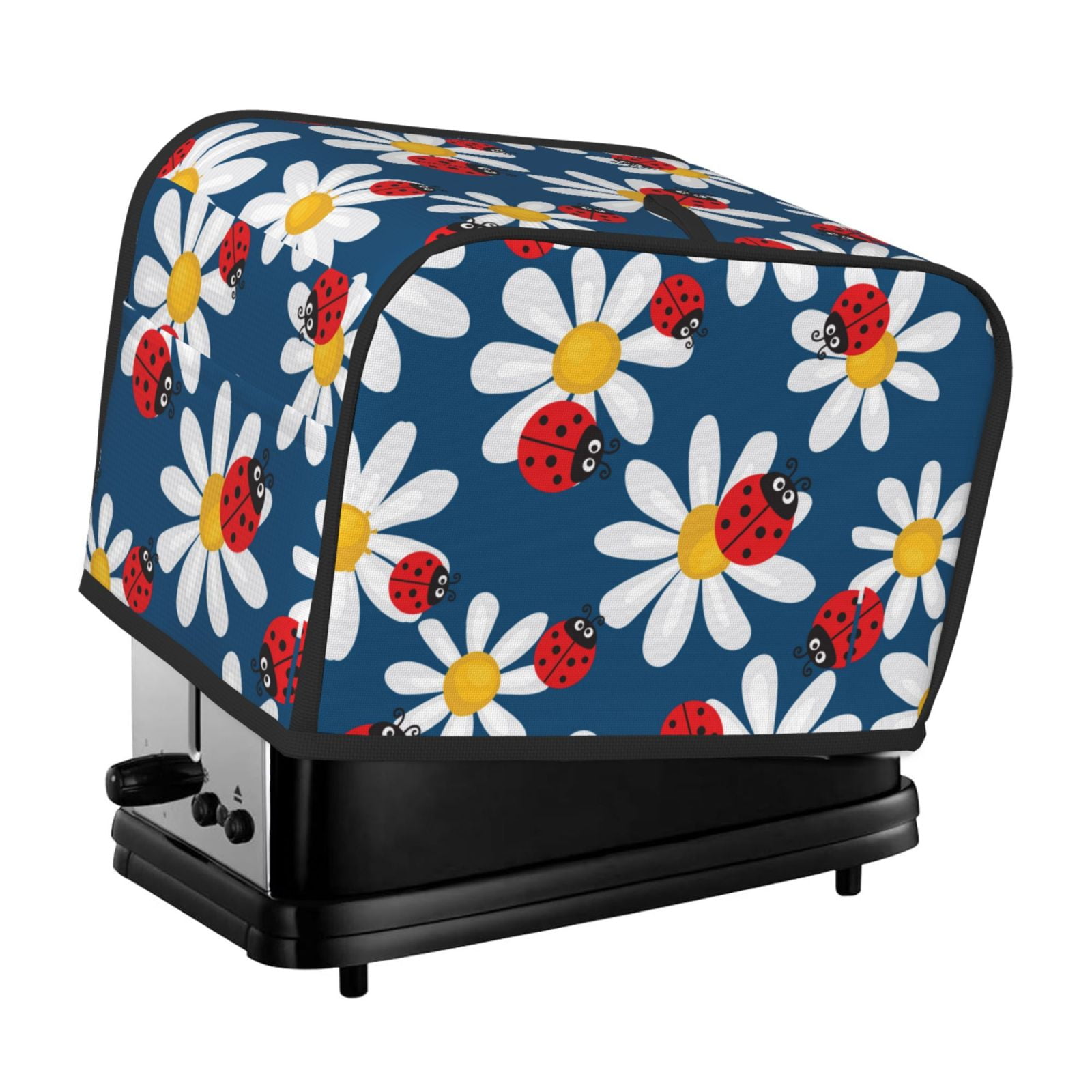 Zeuib Daisies With Ladybugs Four Slice Toaster Dust Cover Appliance ...