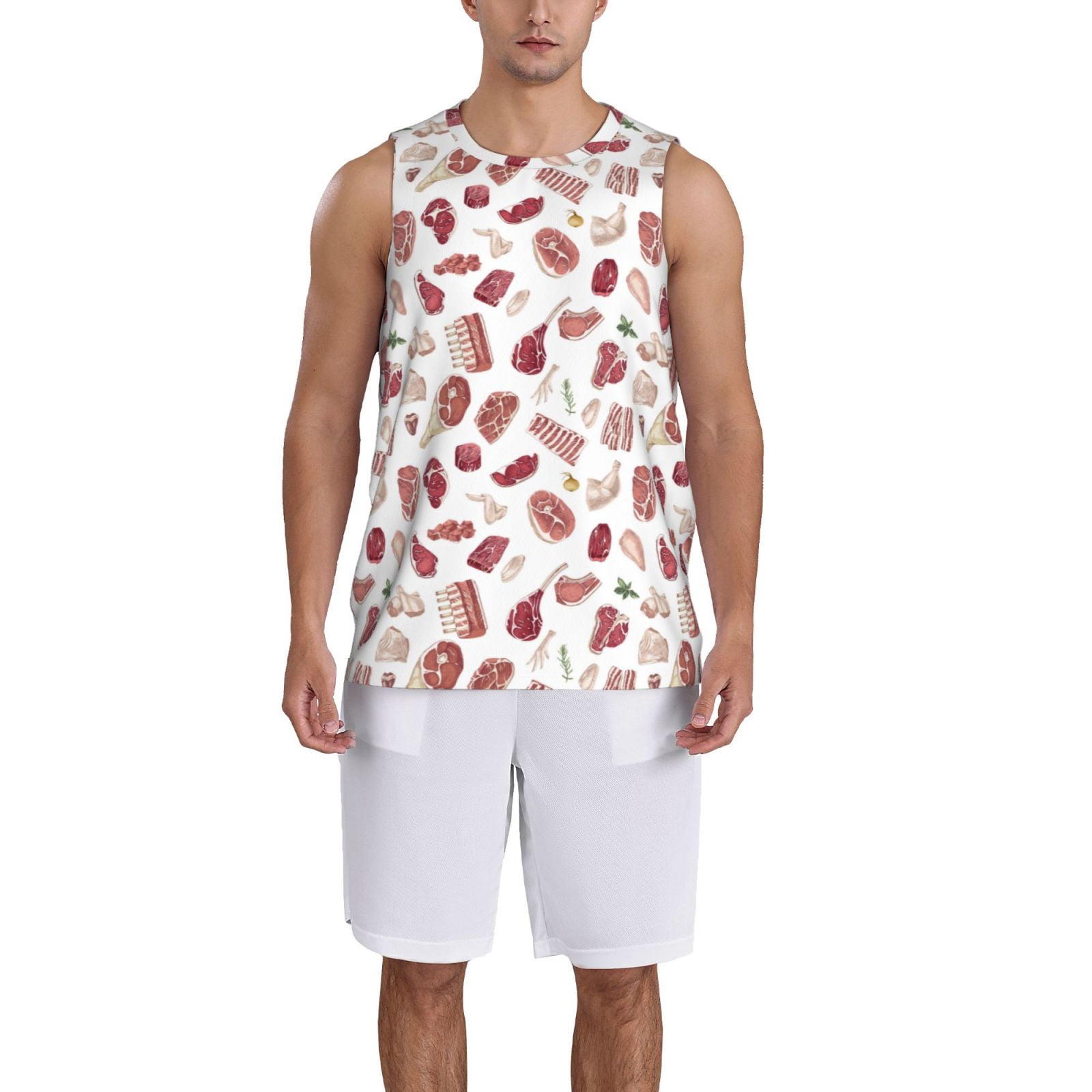Zeuib Different Meat Jersey Shirt for Men,Mesh Athletic Practice Sports ...