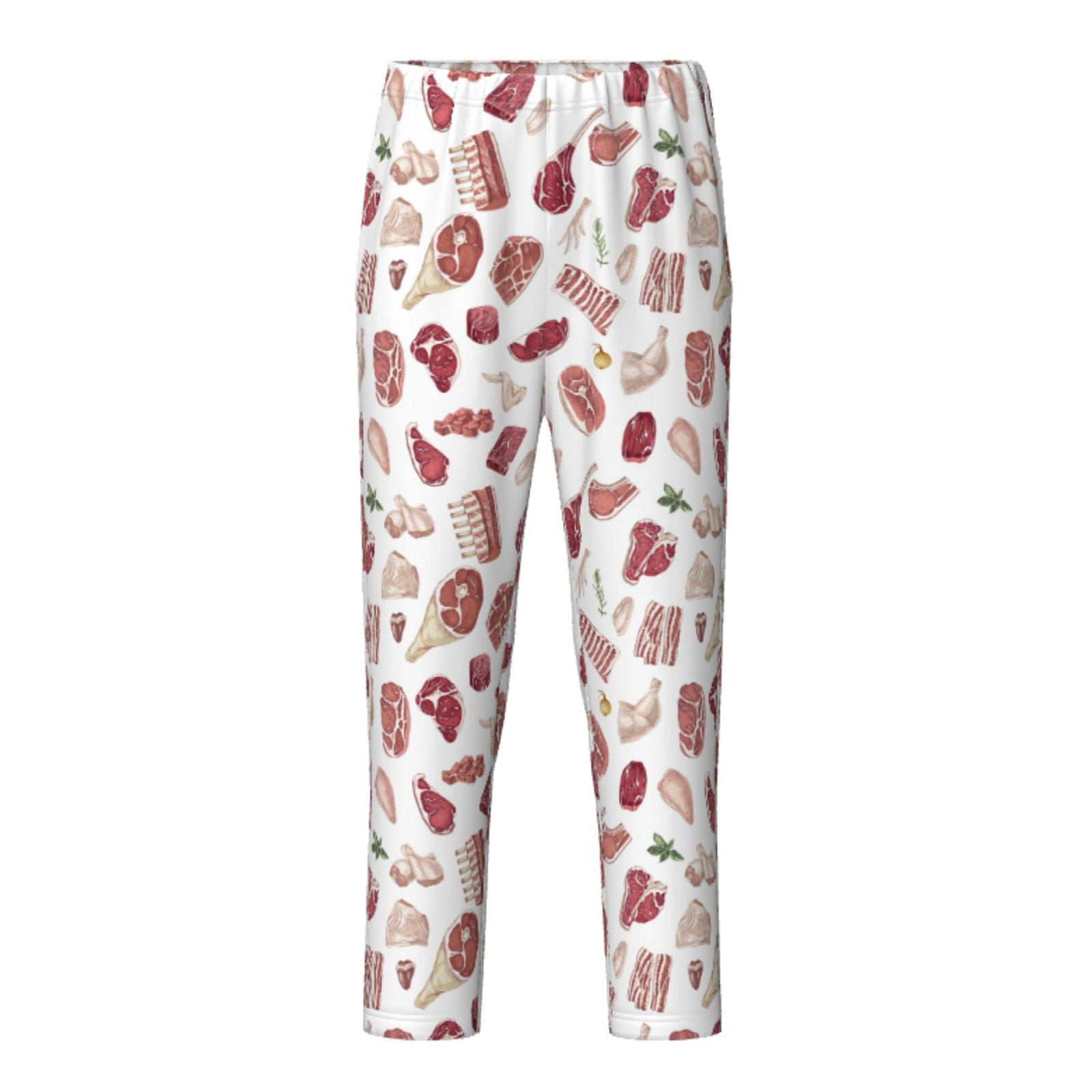 Zeuib Different Meat Print Pajama Pants for Girls Boys,PJ Bottoms for ...