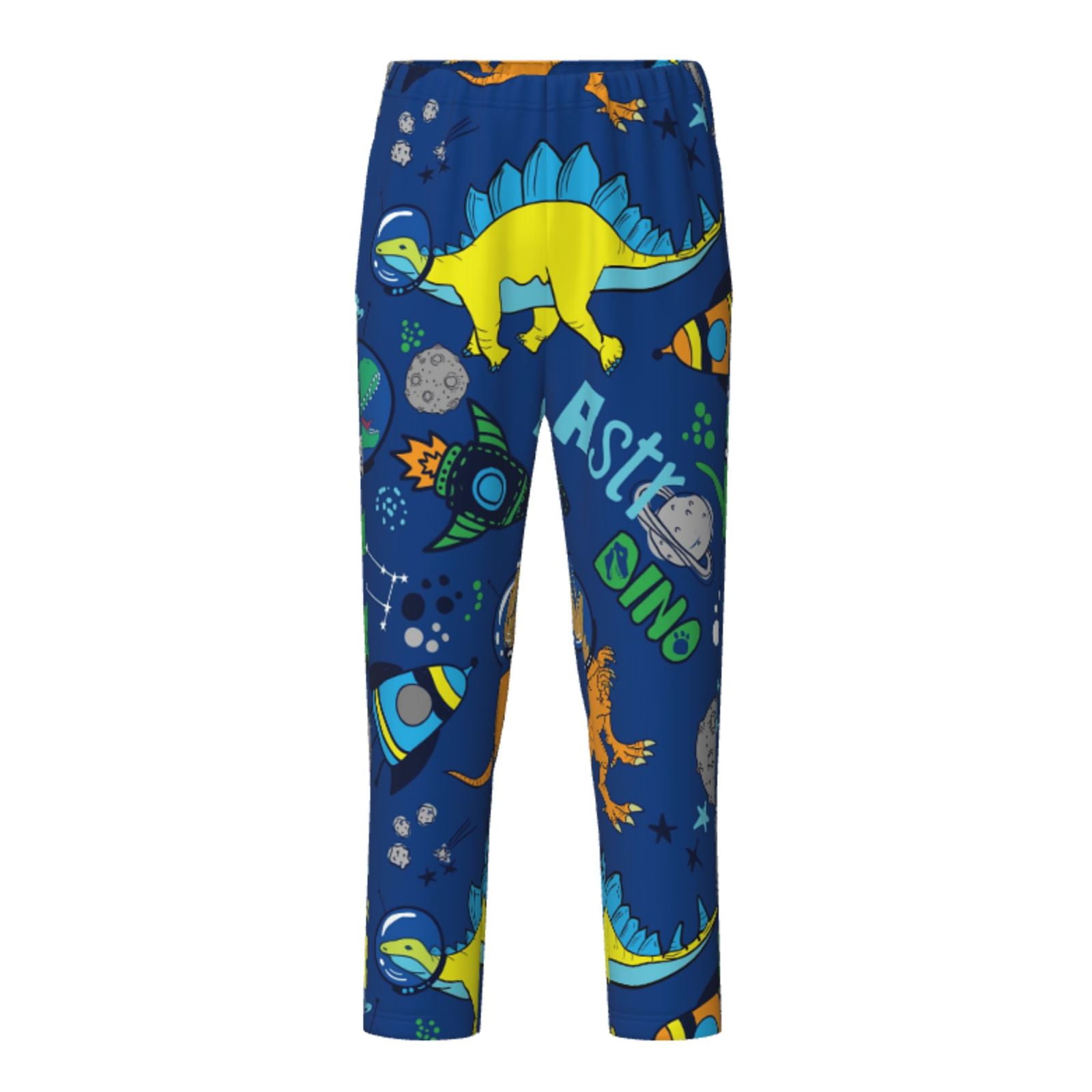 Zeuib Dinosaur In Space Print Pajama Pants for Girls Boys,PJ Bottoms ...