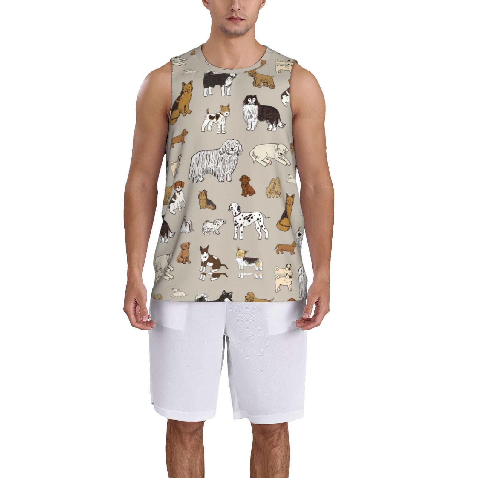 Zeuib Dog Animal Jersey Shirt for Men,Mesh Athletic Practice Sports ...
