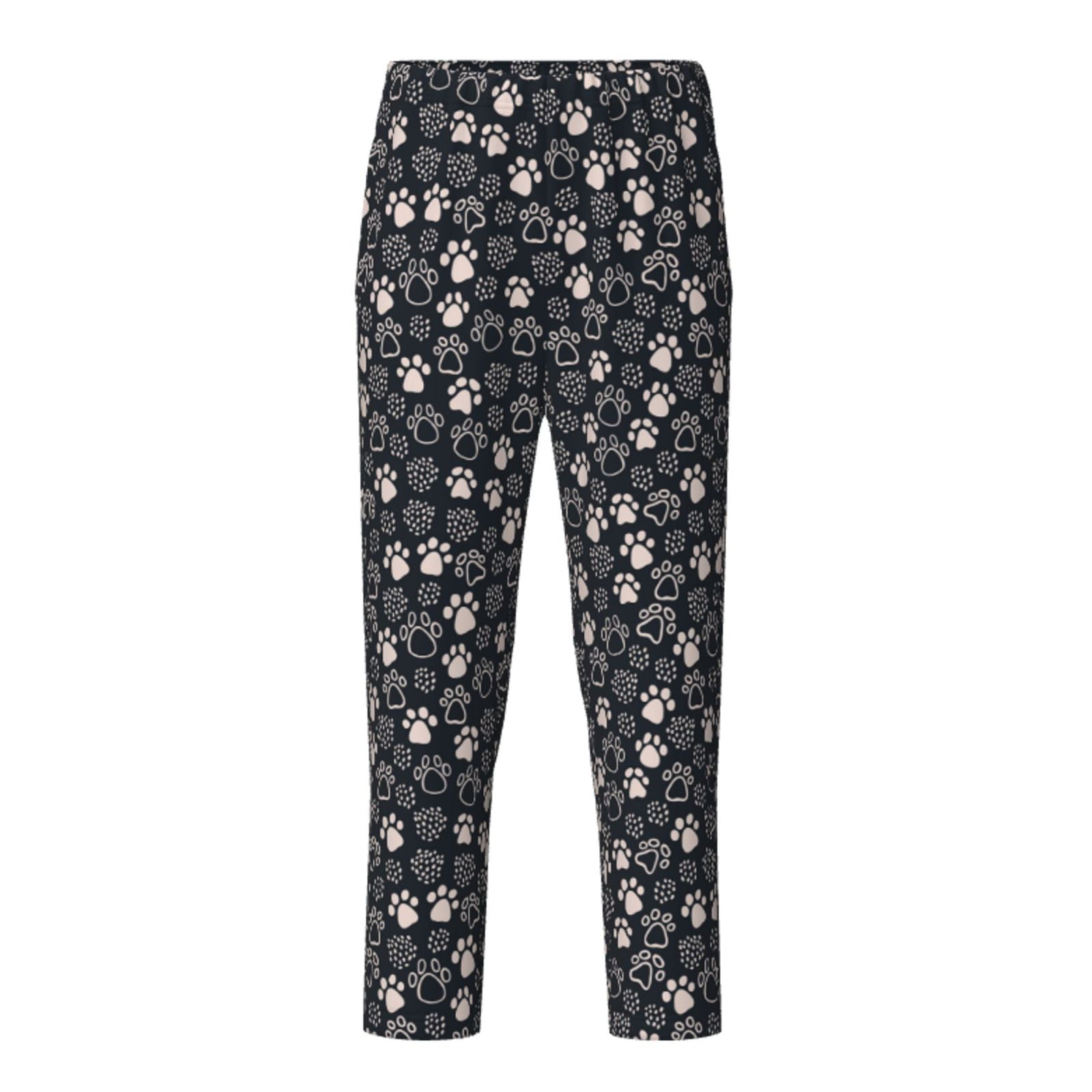Zeuib Dog Paw Print Pajama Pants for Girls Boys,PJ Bottoms for Kids ...