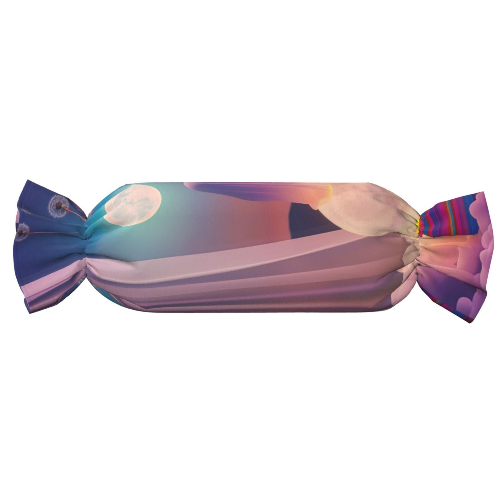 Zeuib Dreamy Moonlit Window Print Candy Cylindrical Pillow,Neck Hand Support Pillows,Sofa Pillow ...