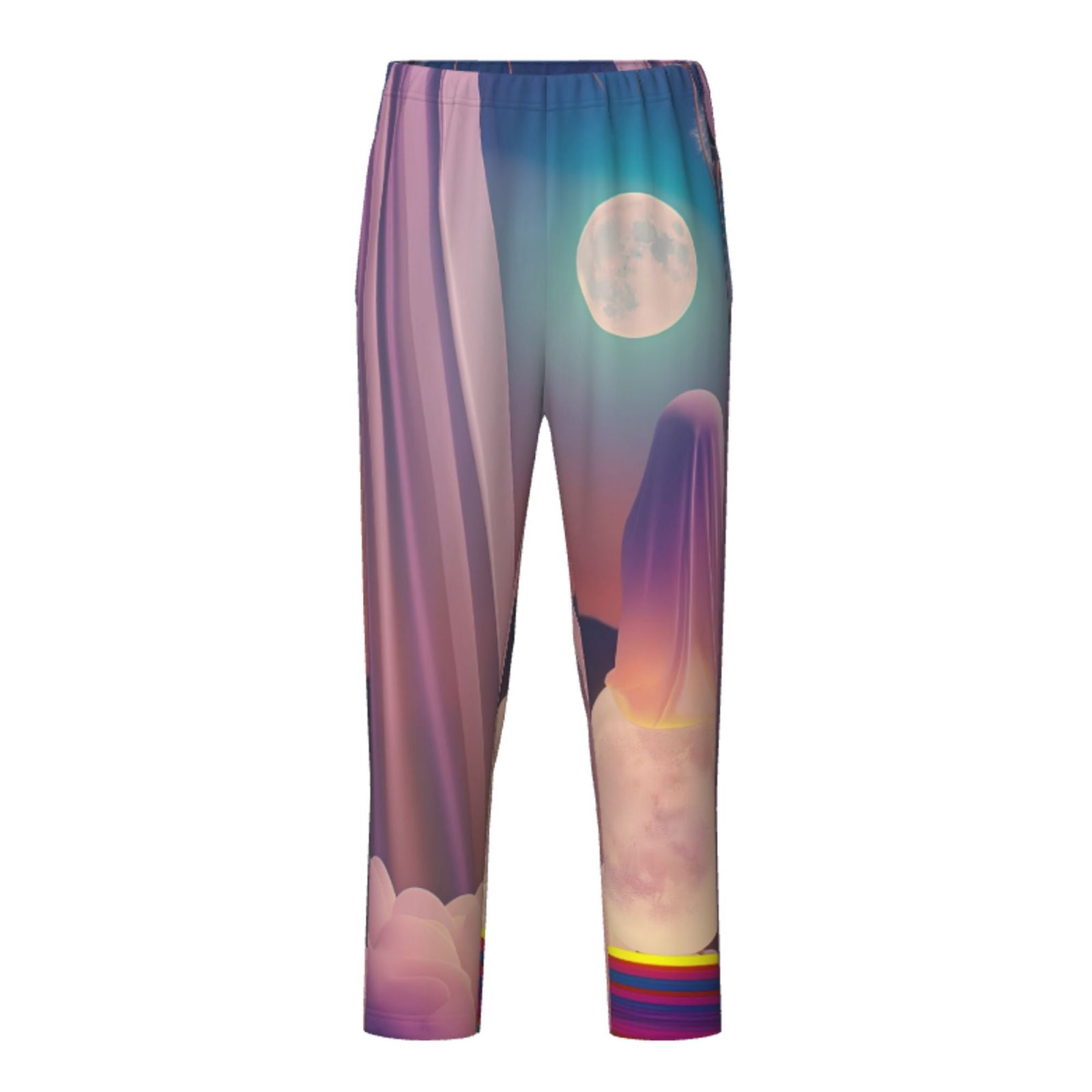 Zeuib Dreamy Moonlit Window Print Pajama Pants for Girls Boys,PJ ...