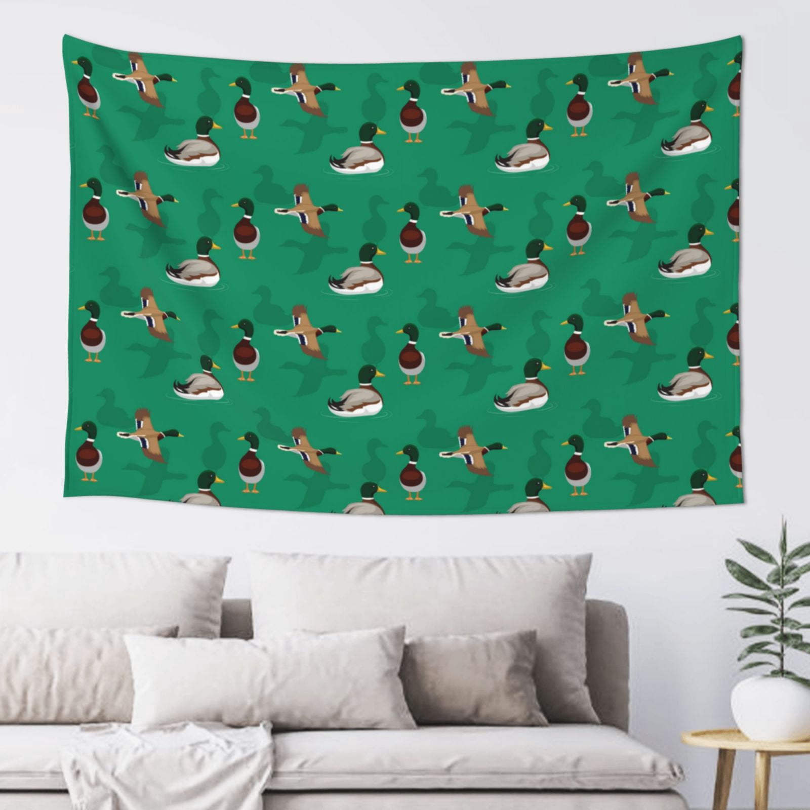 Zeuib Duck Mallard Flying Pose Print 60x40in Tapestry Wall Hanging,Easy ...
