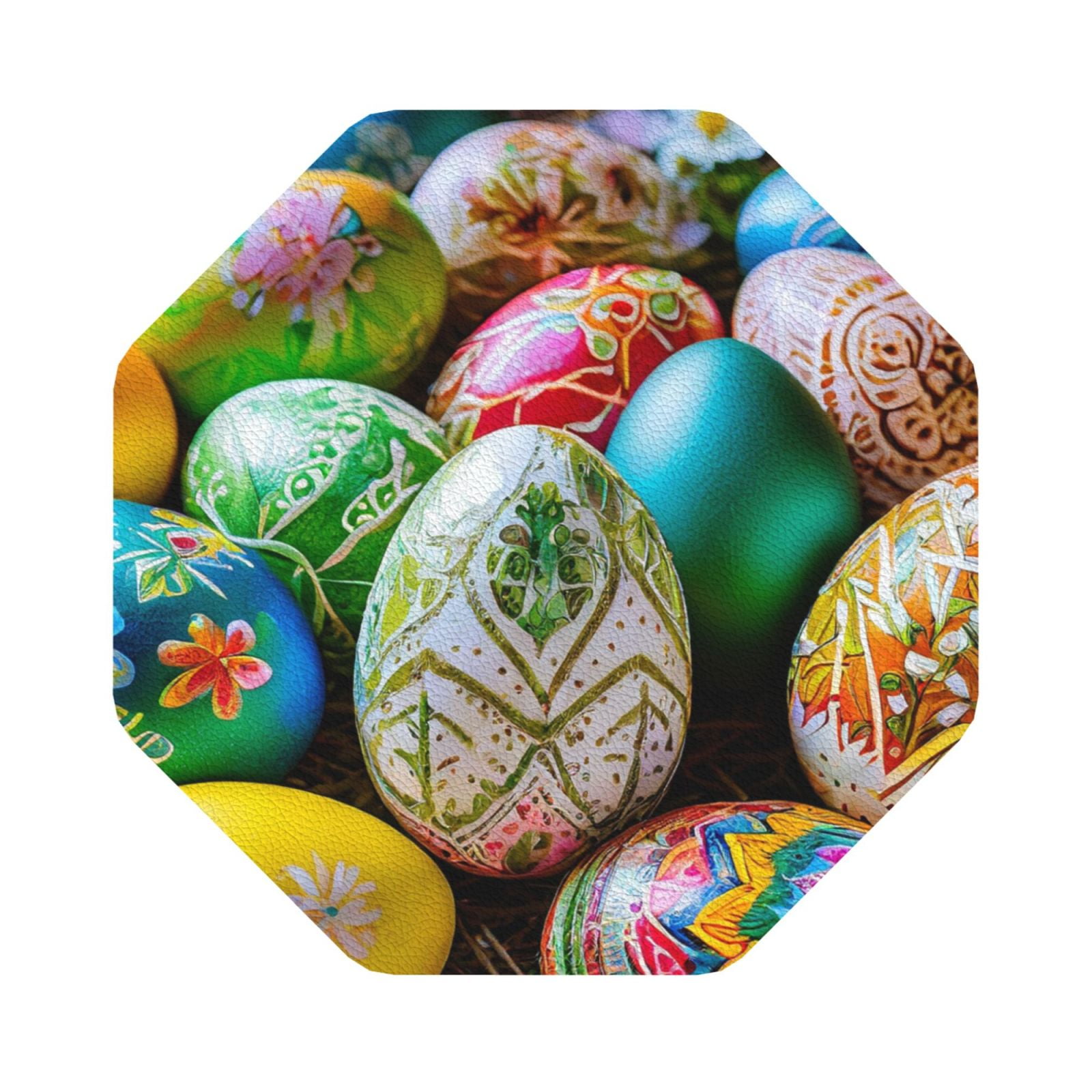 Zeuib Easter Eggs Print Set of 6 Coasters for Drinks, Glass & Cups ...