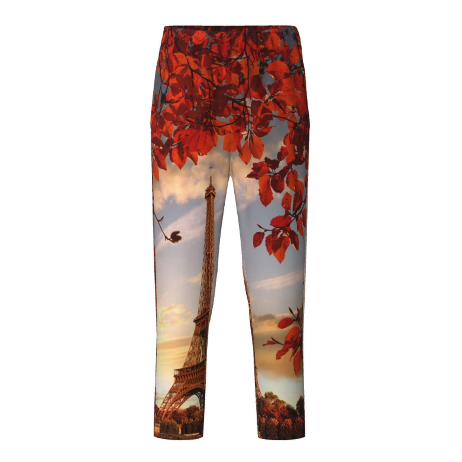 Zeuib Eiffel Tower Print Pajama Pants for Girls Boys,PJ Bottoms for ...