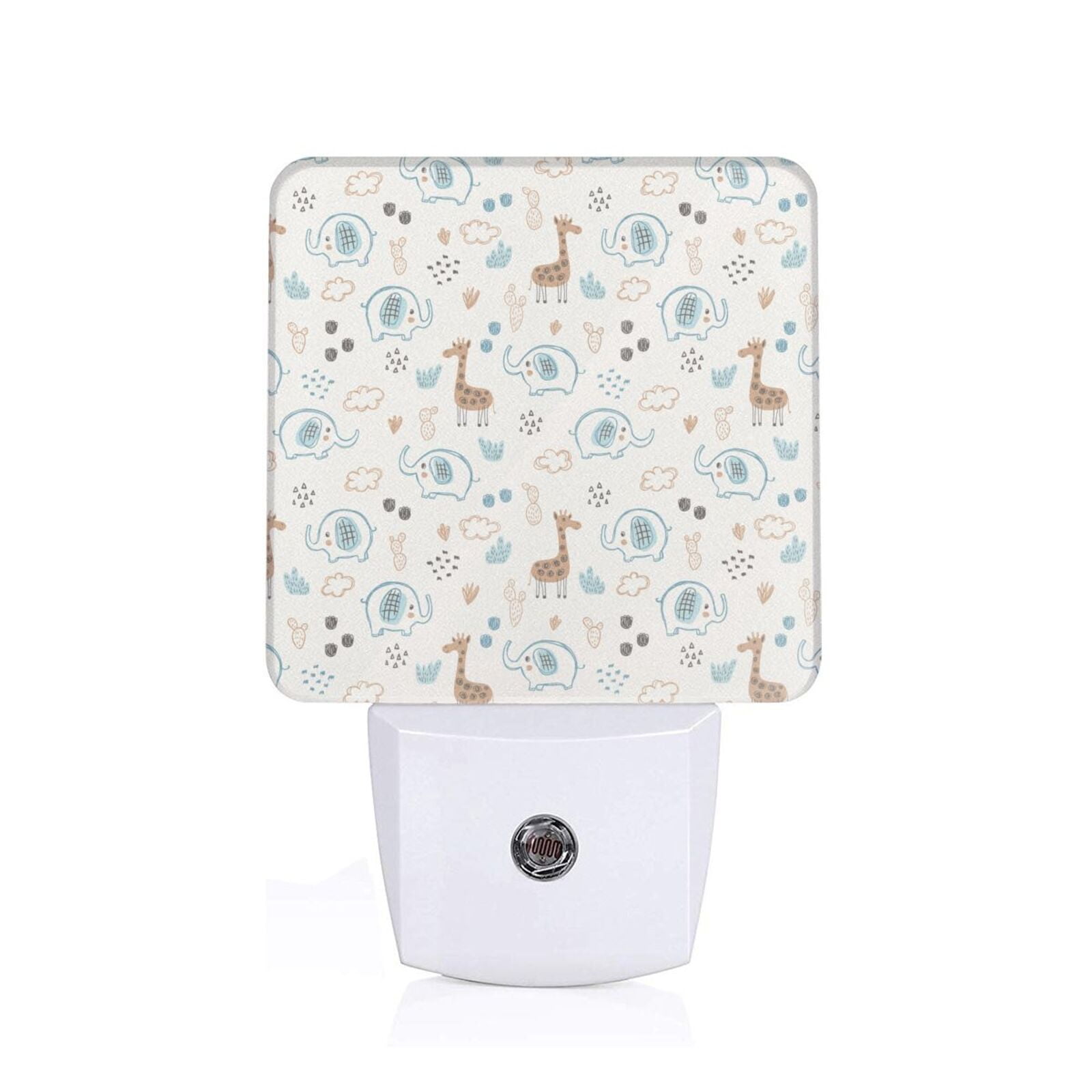 Zeuib Elephants And Giraffes LED Night Light,Plug in Night Light with ...