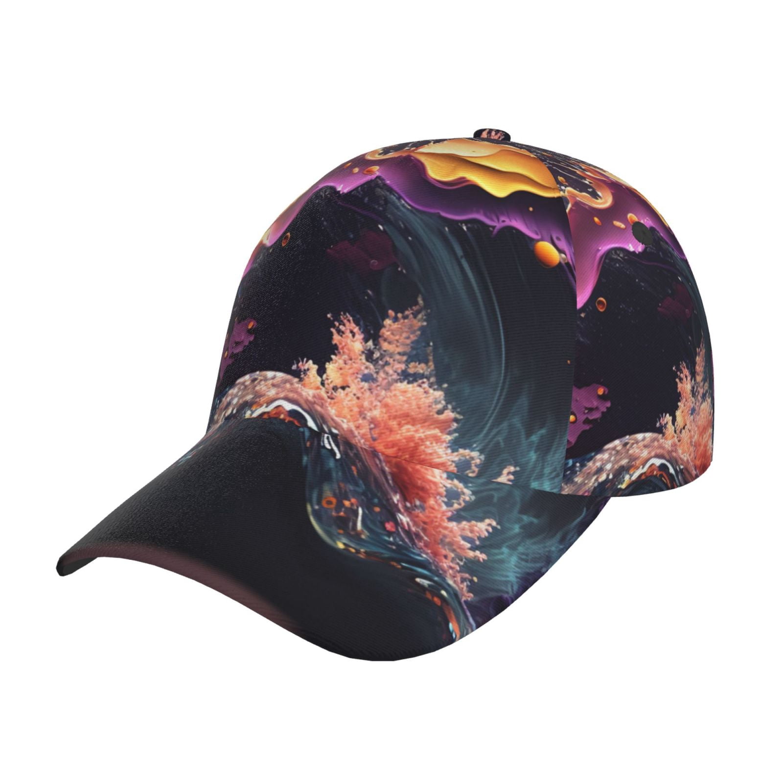 Zeuib Explosive Fluid Splash Art Baseball Cap Adjustable Size for ...