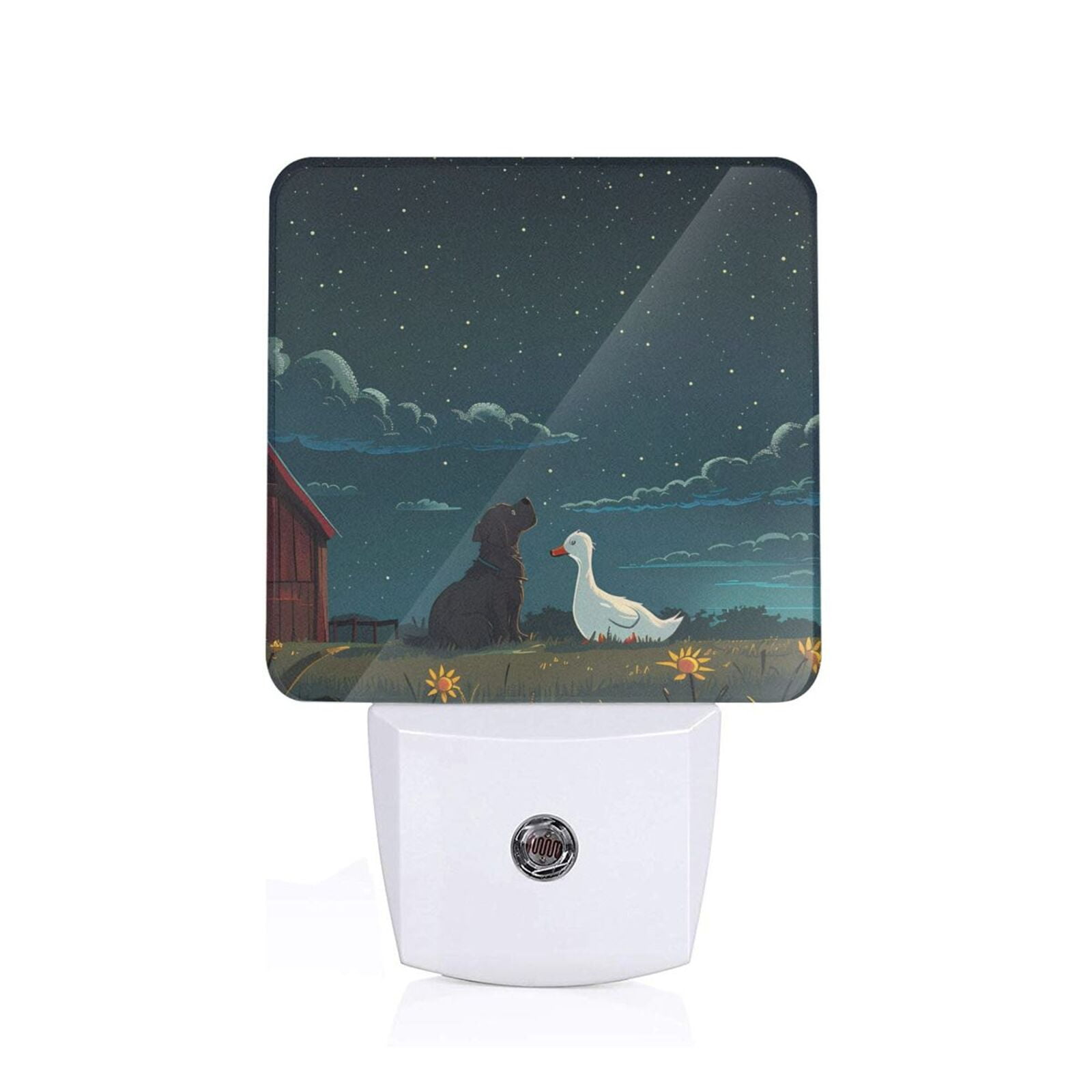 Zeuib Farm Dog Duck Moonlight LED Night Light,Plug in Night Light with ...