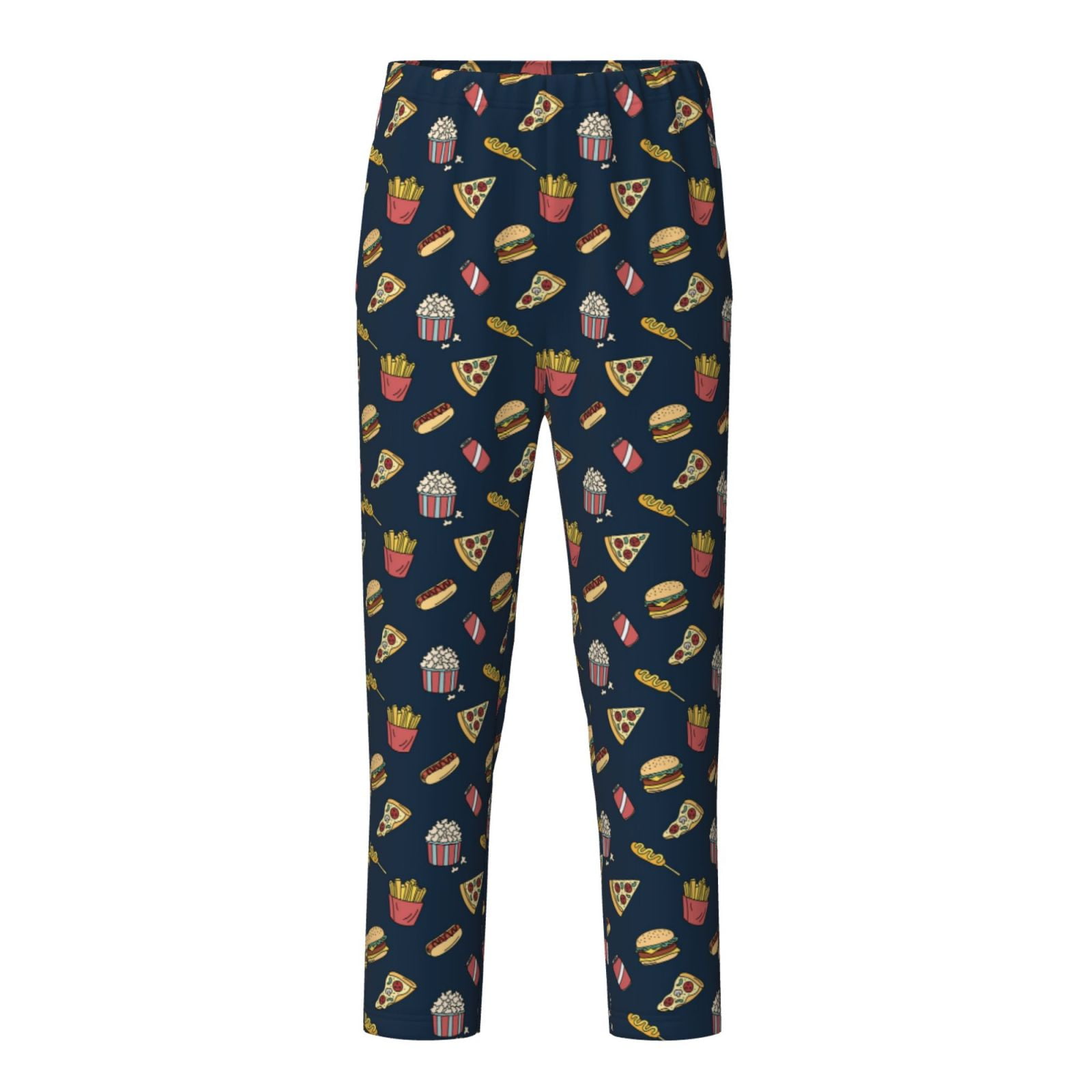 Zeuib Fast Food Print Pajama Pants for Girls Boys,PJ Bottoms for Kids ...