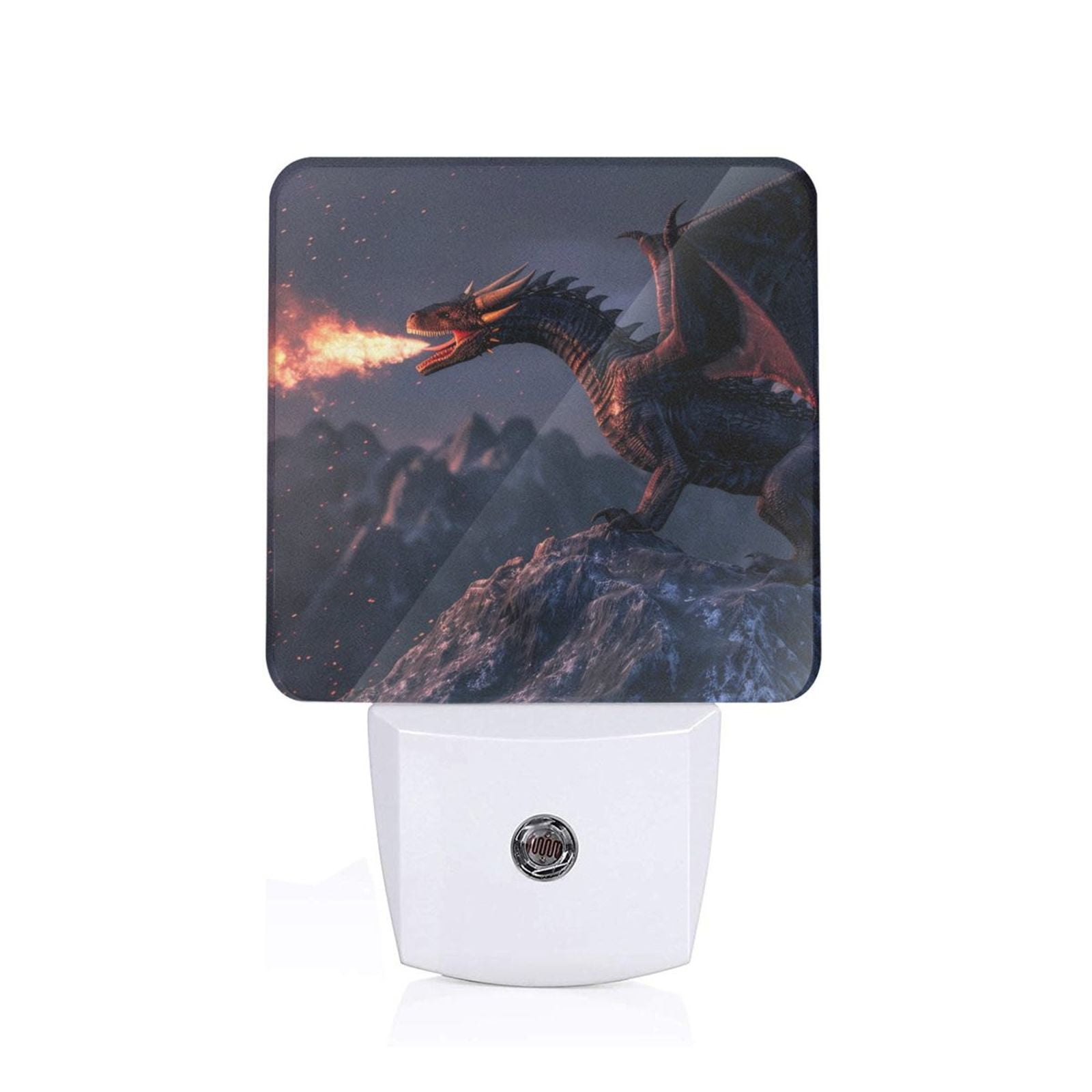 Zeuib Fire Breathing Dragon Twilight LED Night Light,Plug in Night ...