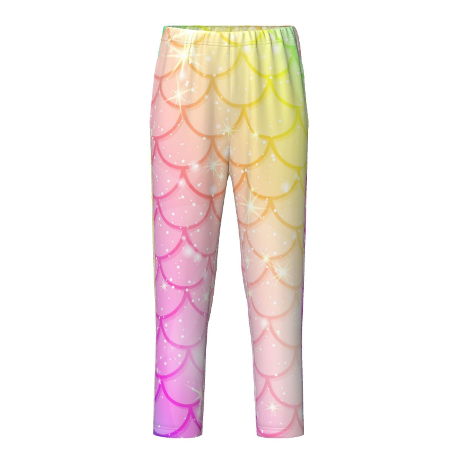 Zeuib Fish Scale Print Pajama Pants for Girls Boys,PJ Bottoms for Kids ...