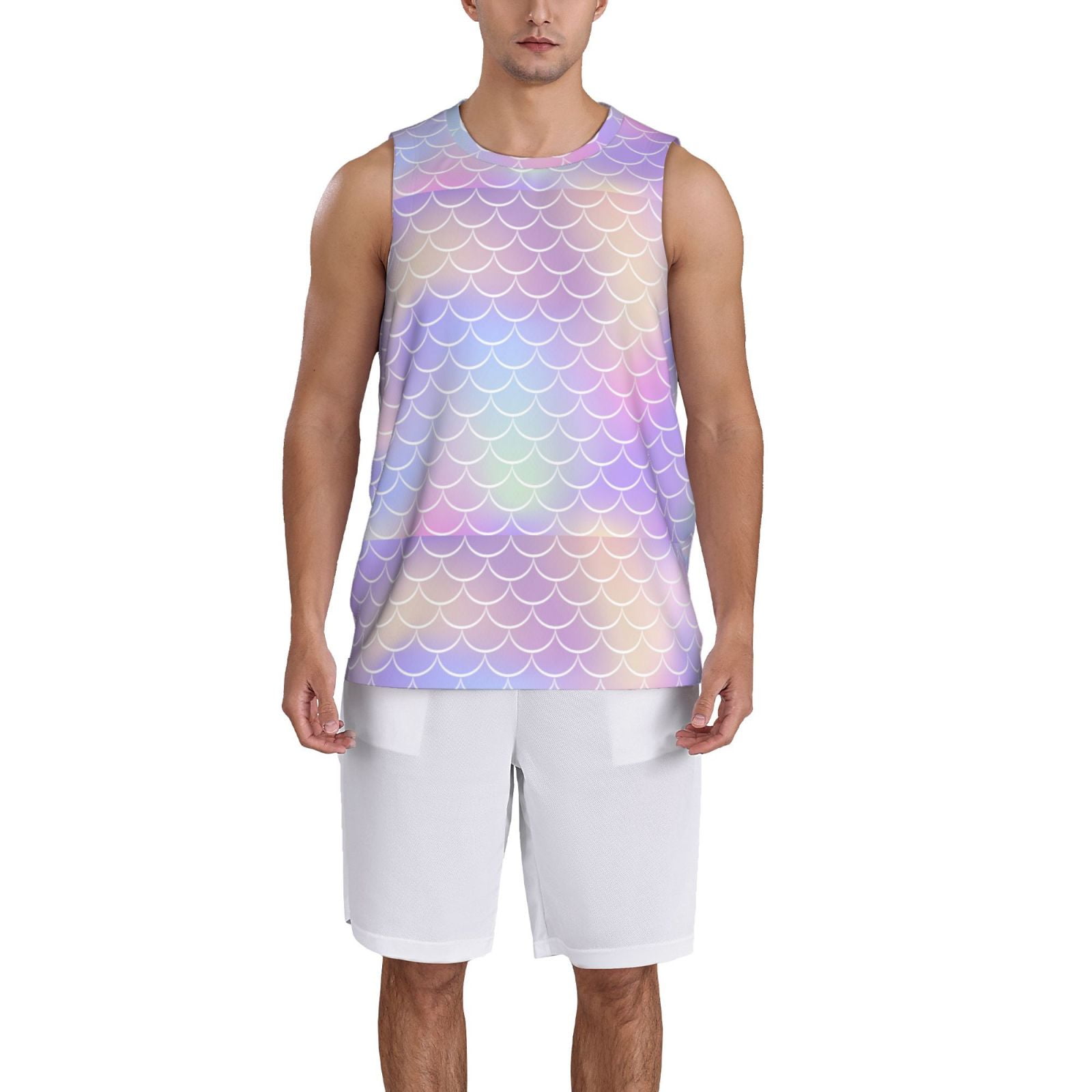 Zeuib Fish Scale1 Jersey Shirt for Men,Mesh Athletic Practice Sports ...