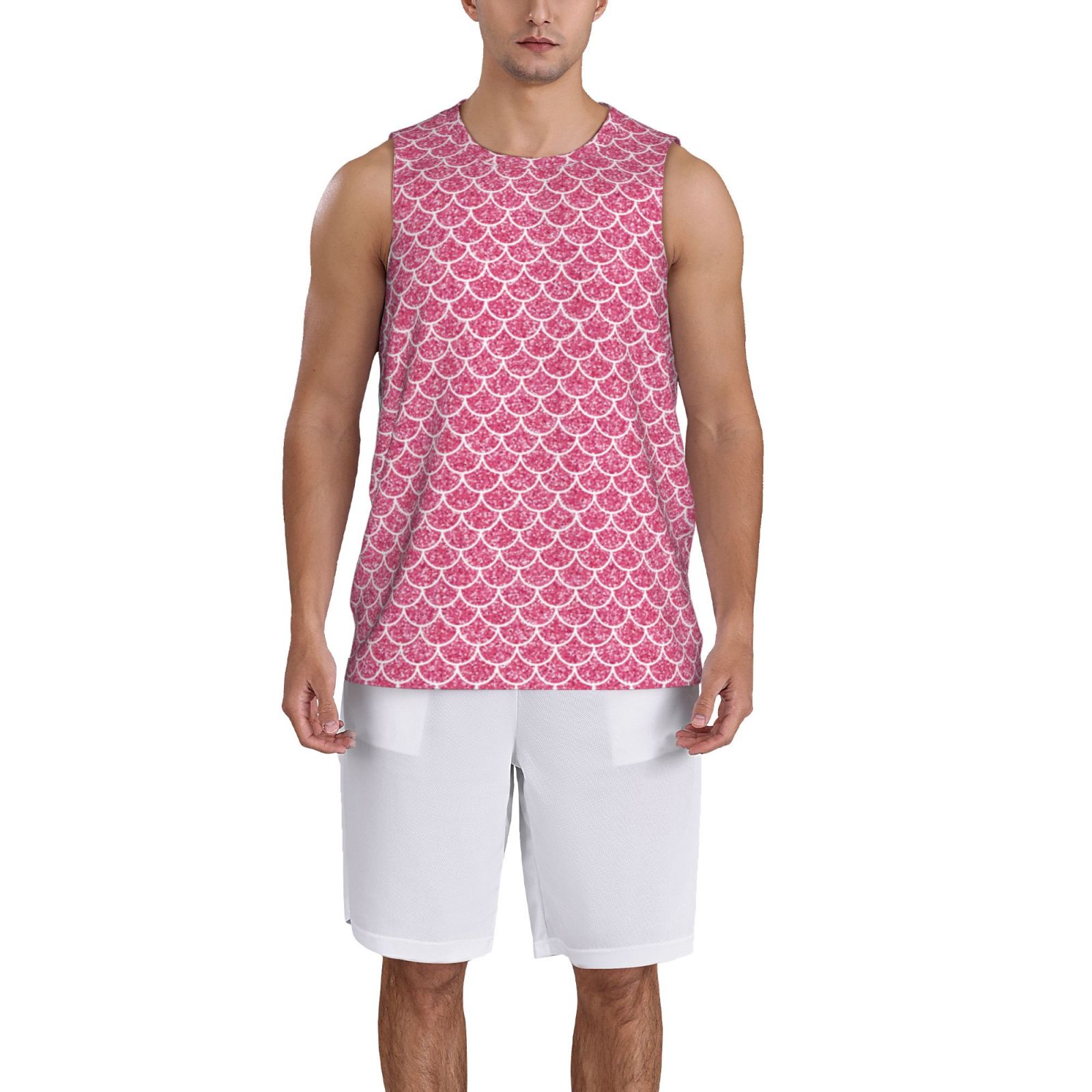Zeuib Fish Scales Jersey Shirt for Men,Mesh Athletic Practice Sports ...