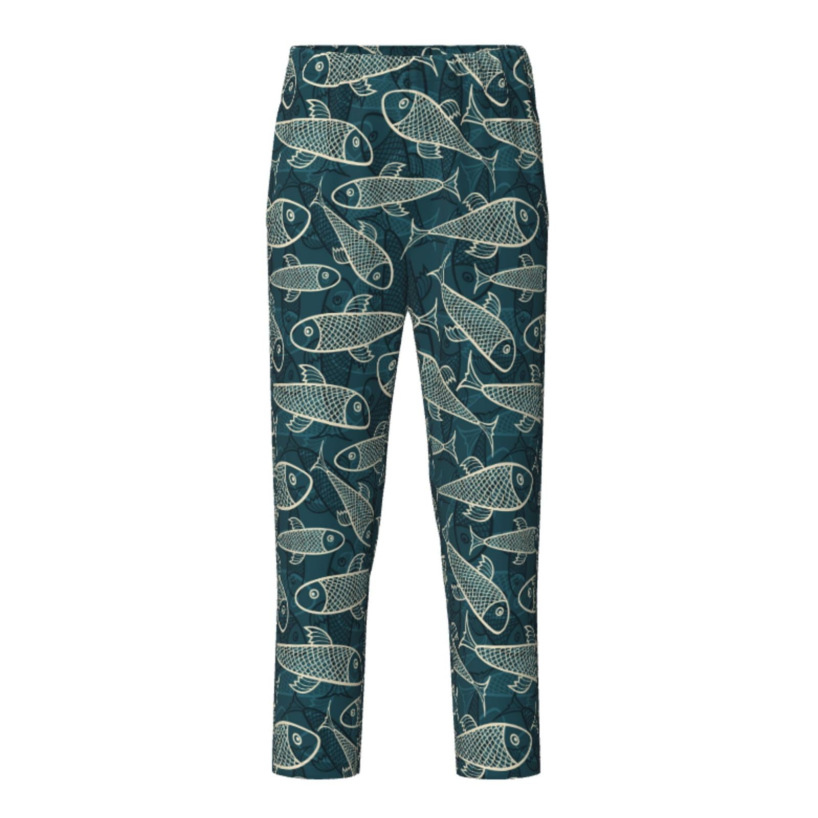 Zeuib Fish Style Print Pajama Pants for Girls Boys,PJ Bottoms for Kids ...
