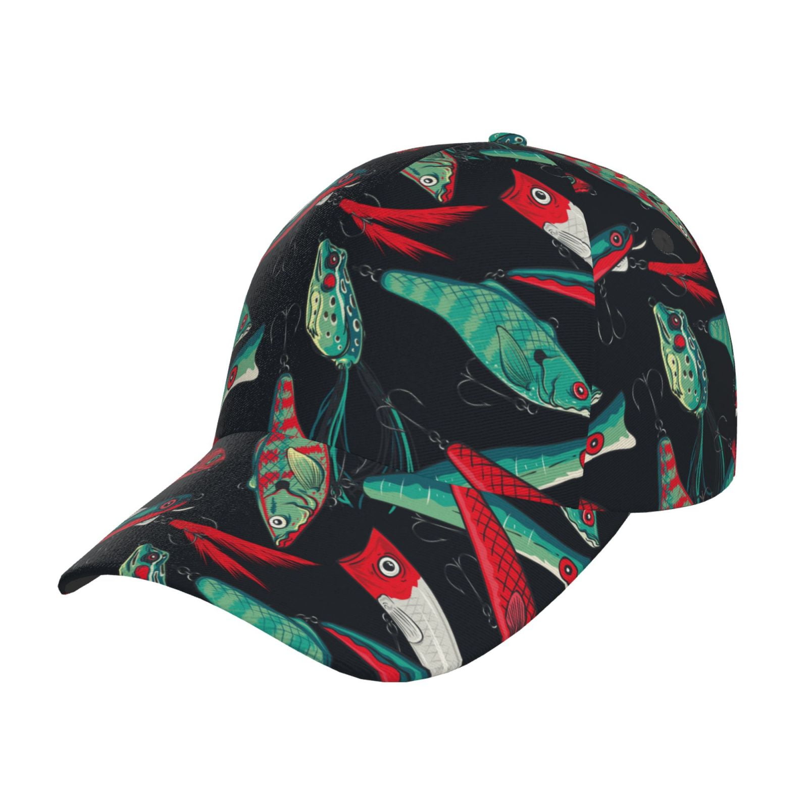 Zeuib Fishing Lure Baseball Cap Adjustable Size for Running Workouts ...