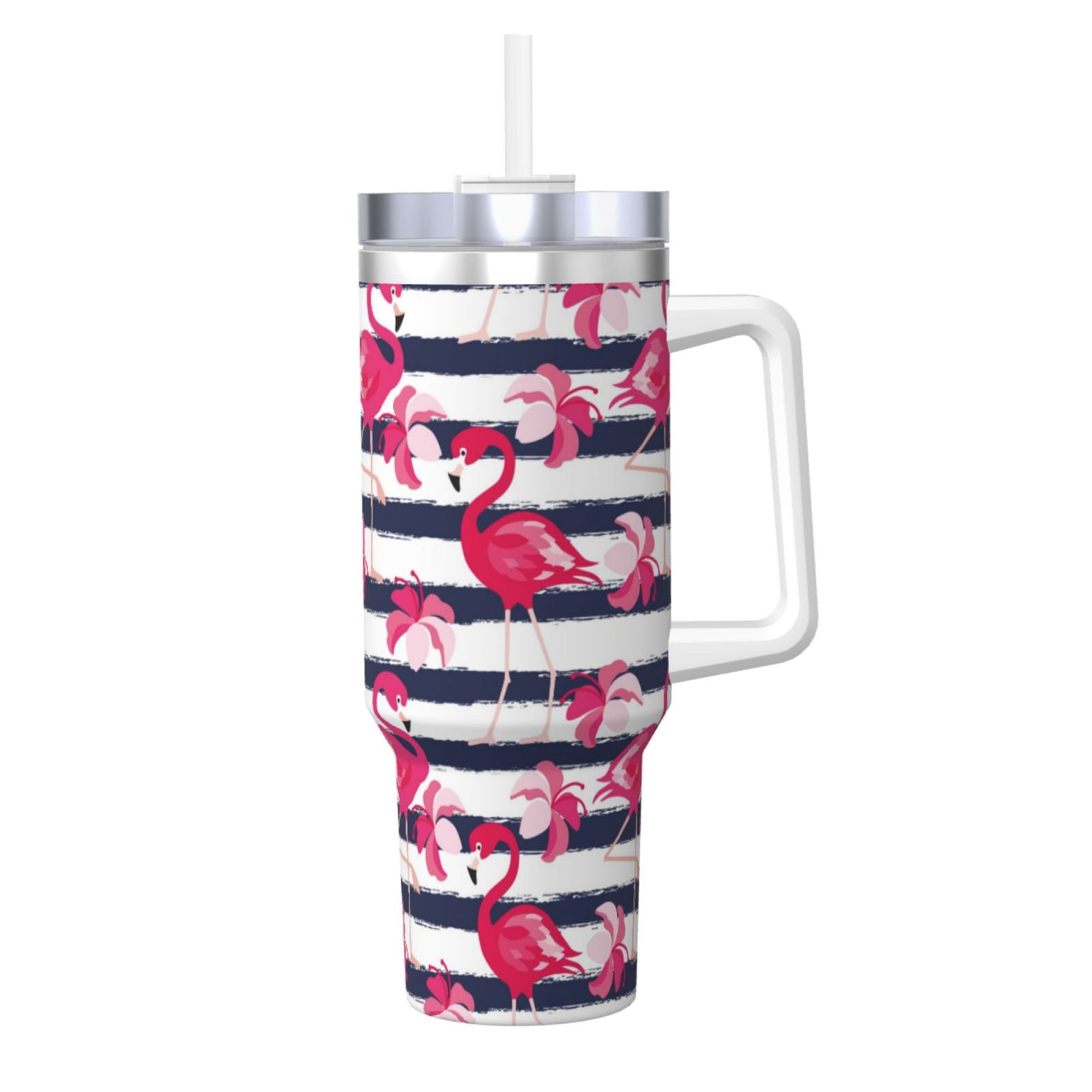Zeuib Flamingos Printed Insulated Stainless Steel Hot/Cold Coffee Cup ...