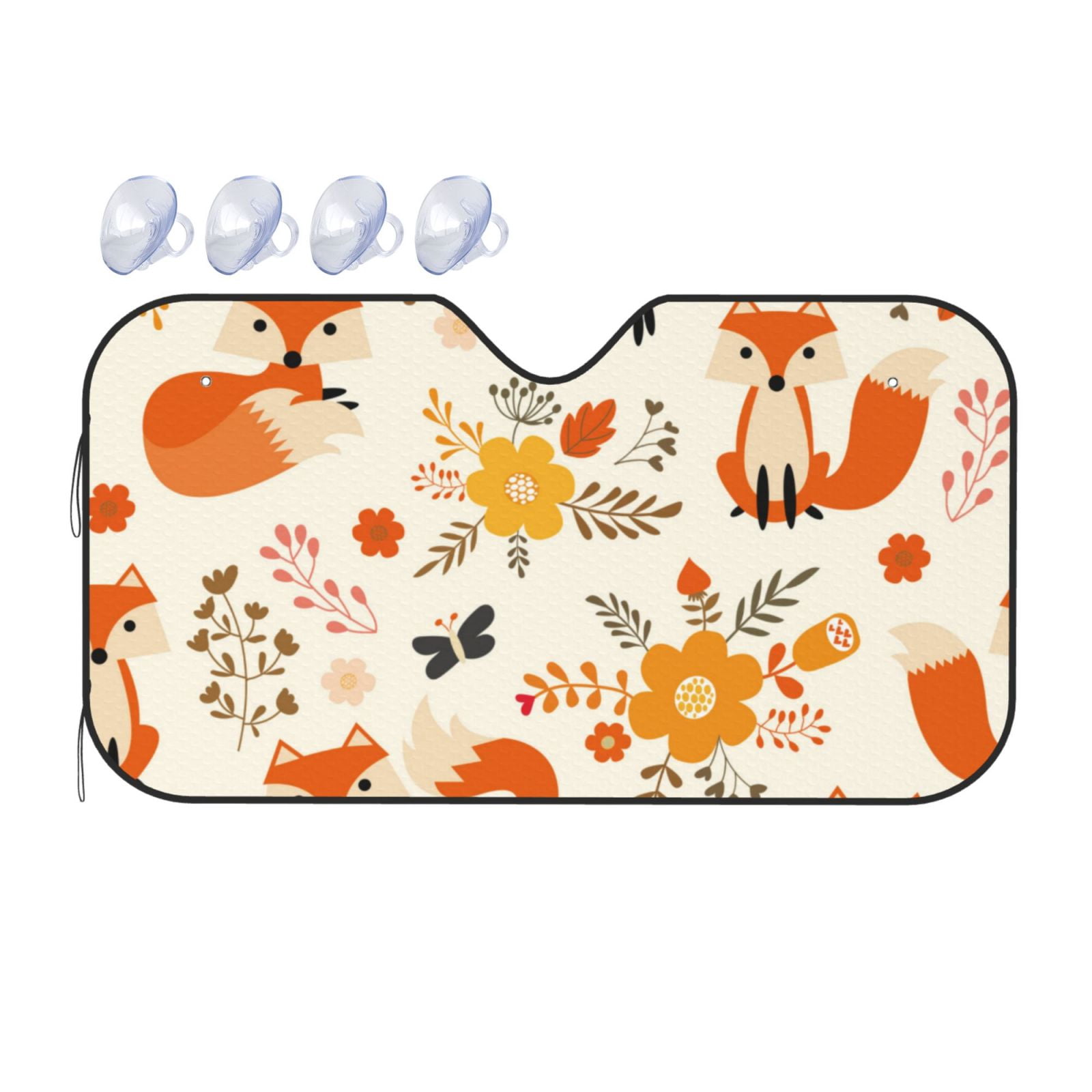Zeuib Flower Fox Premium Car Sunshade: Superior Sun Protection and Heat ...