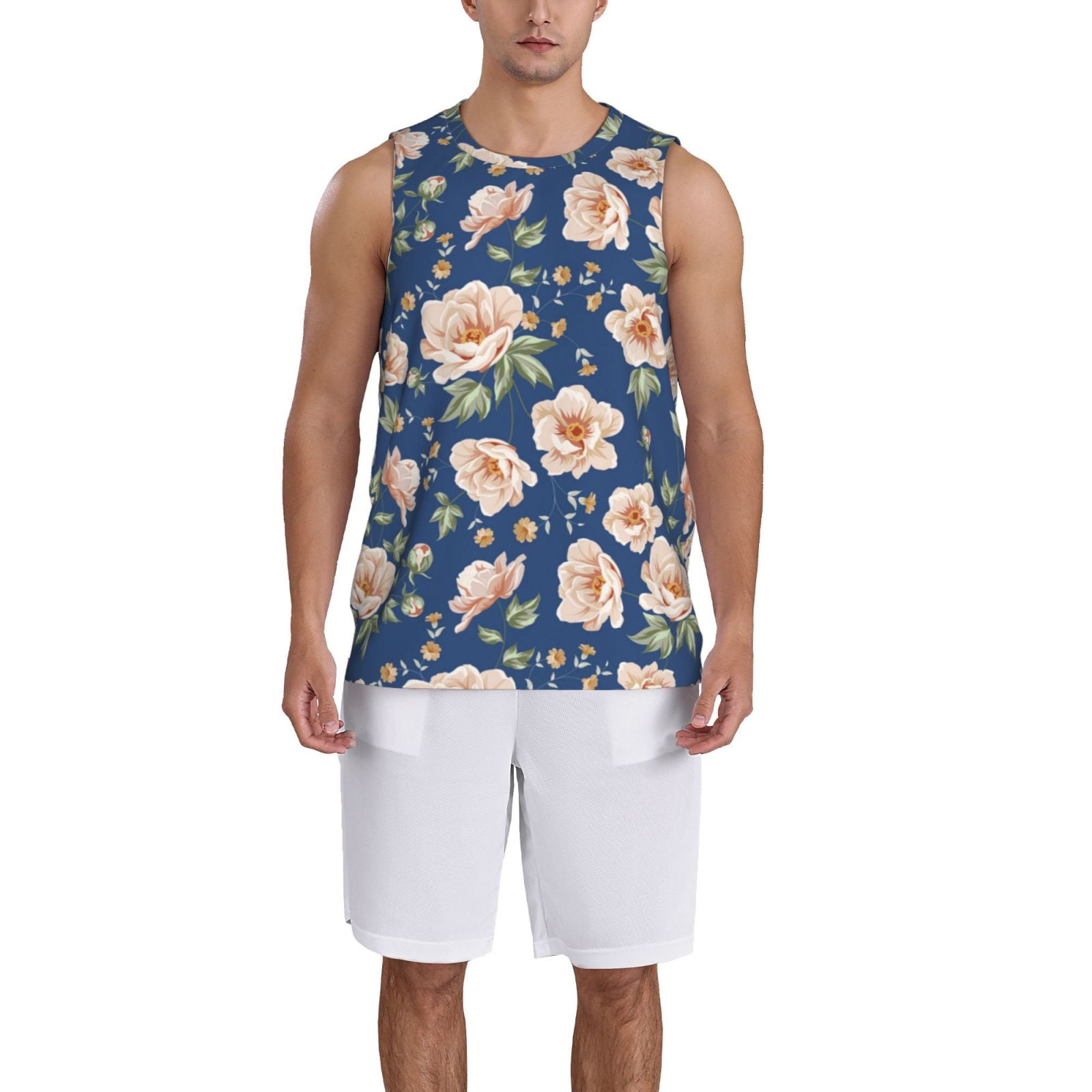 Zeuib Flower Jersey Shirt for Men,Mesh Athletic Practice Sports Shirts ...
