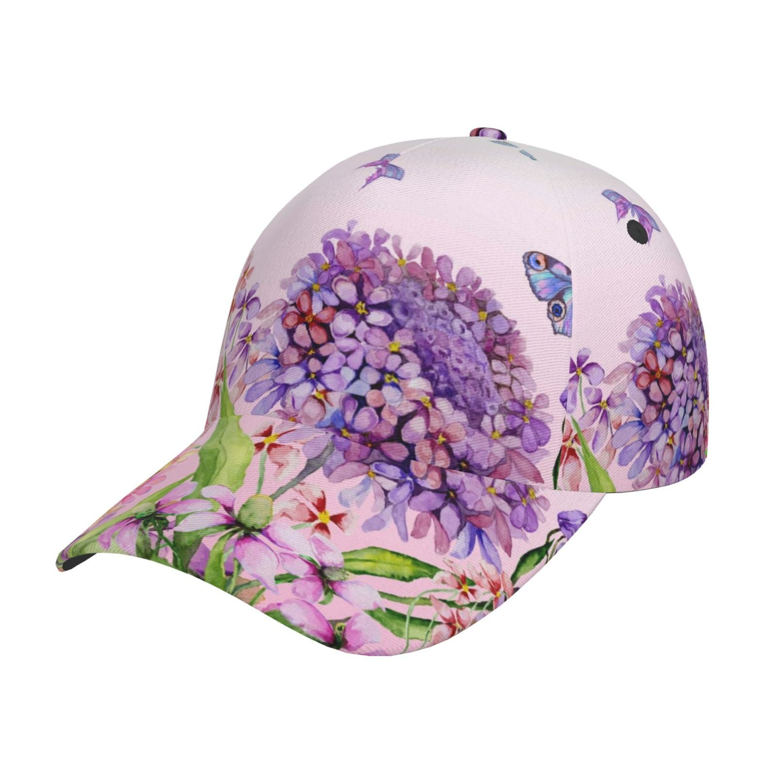 Zeuib Flowers And Colorful Butterflies Baseball Cap Adjustable Size for ...