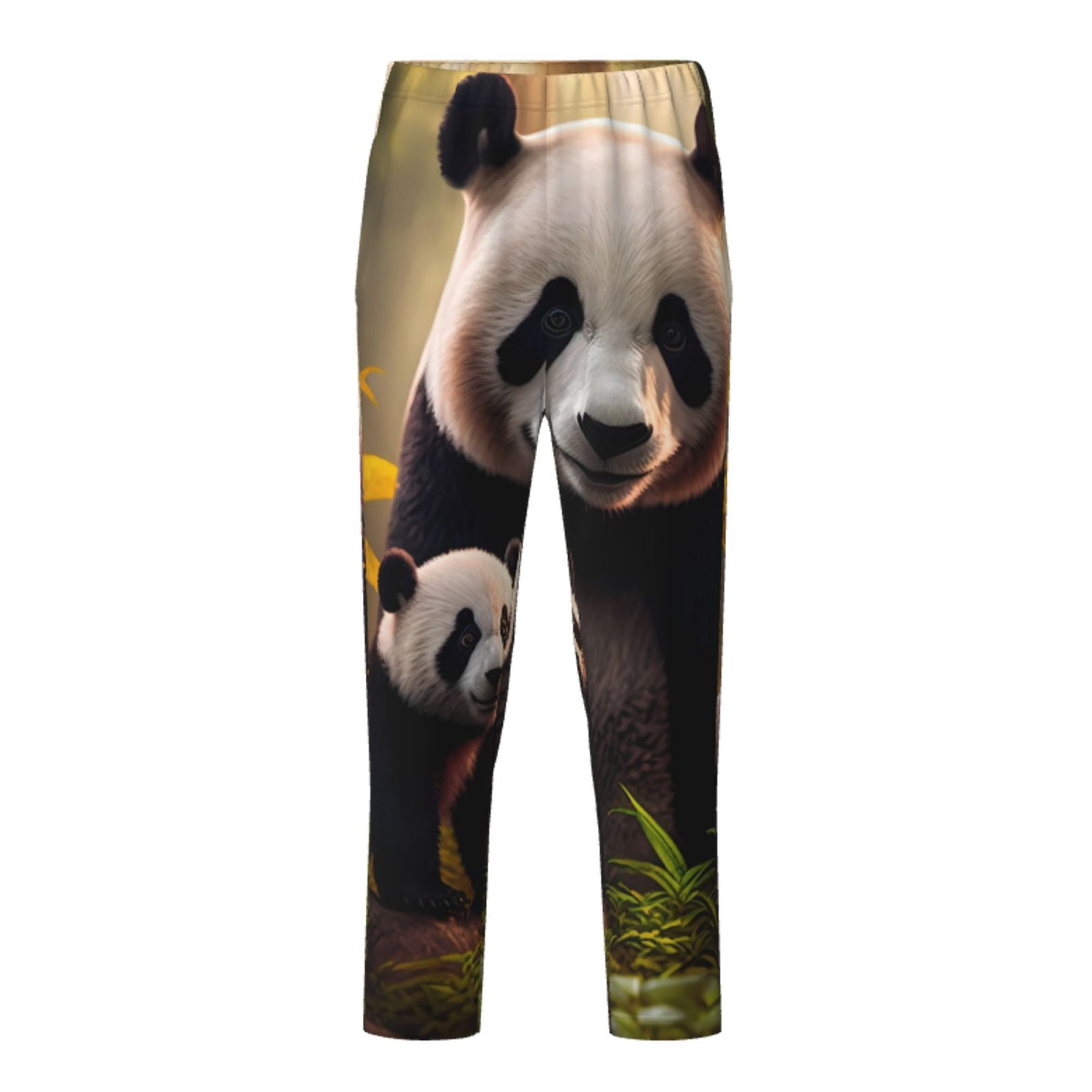 Zeuib Forest Panda Print Pajama Pants for Girls Boys,PJ Bottoms for ...