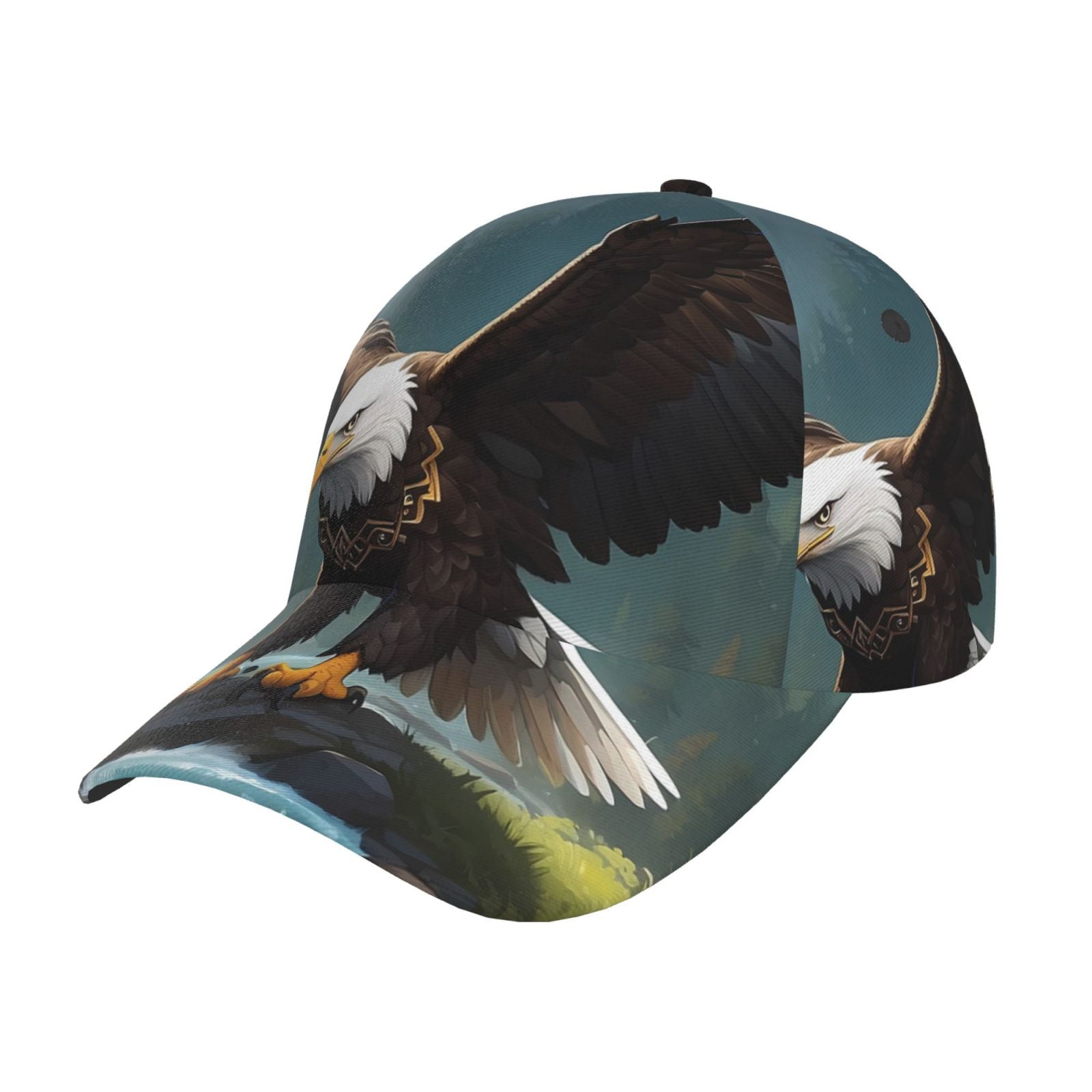 Zeuib Forest River Bald Eagle Baseball Cap Adjustable Size for Running ...