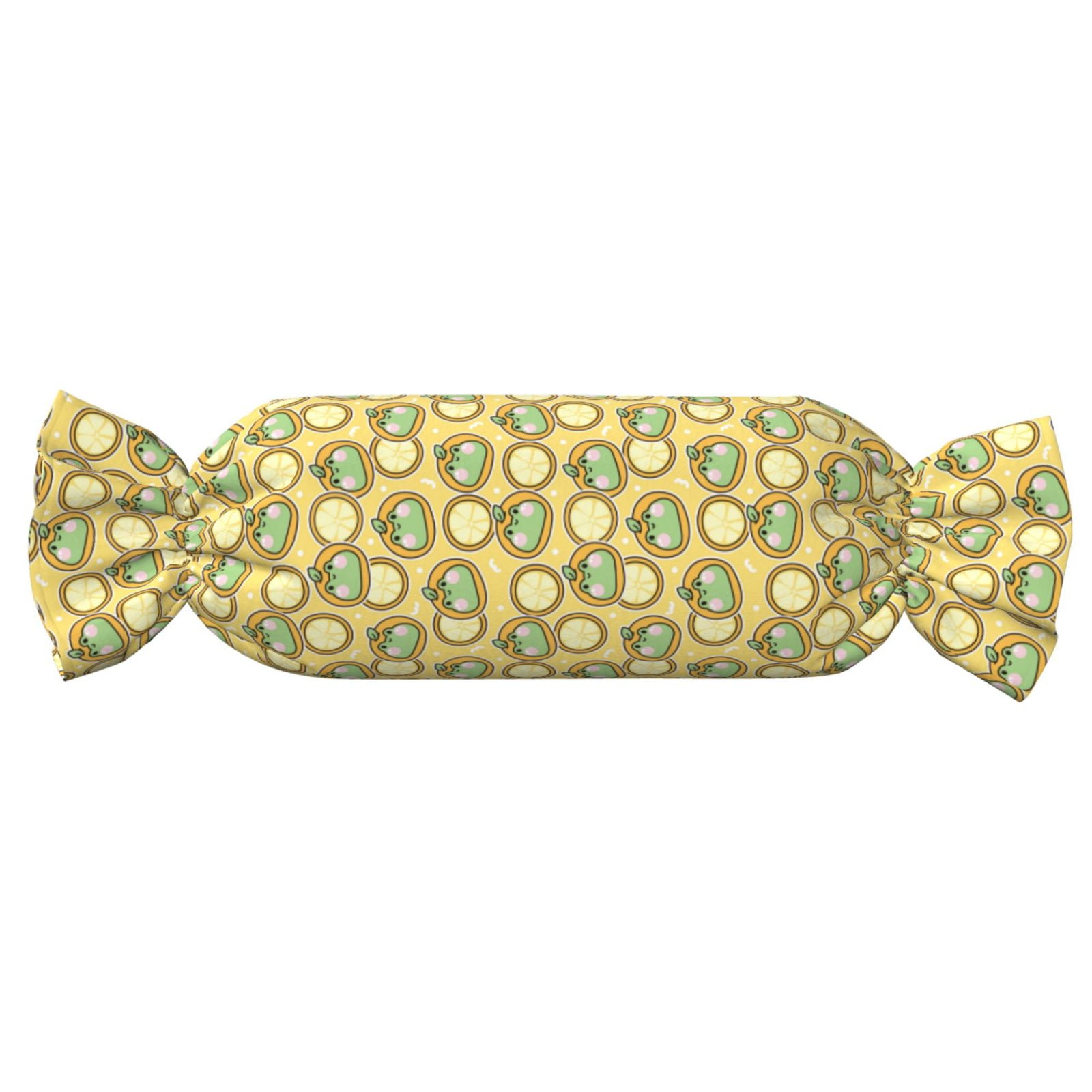 Zeuib Frog In Orange Hat Print Candy Cylindrical Pillow,Neck Hand ...
