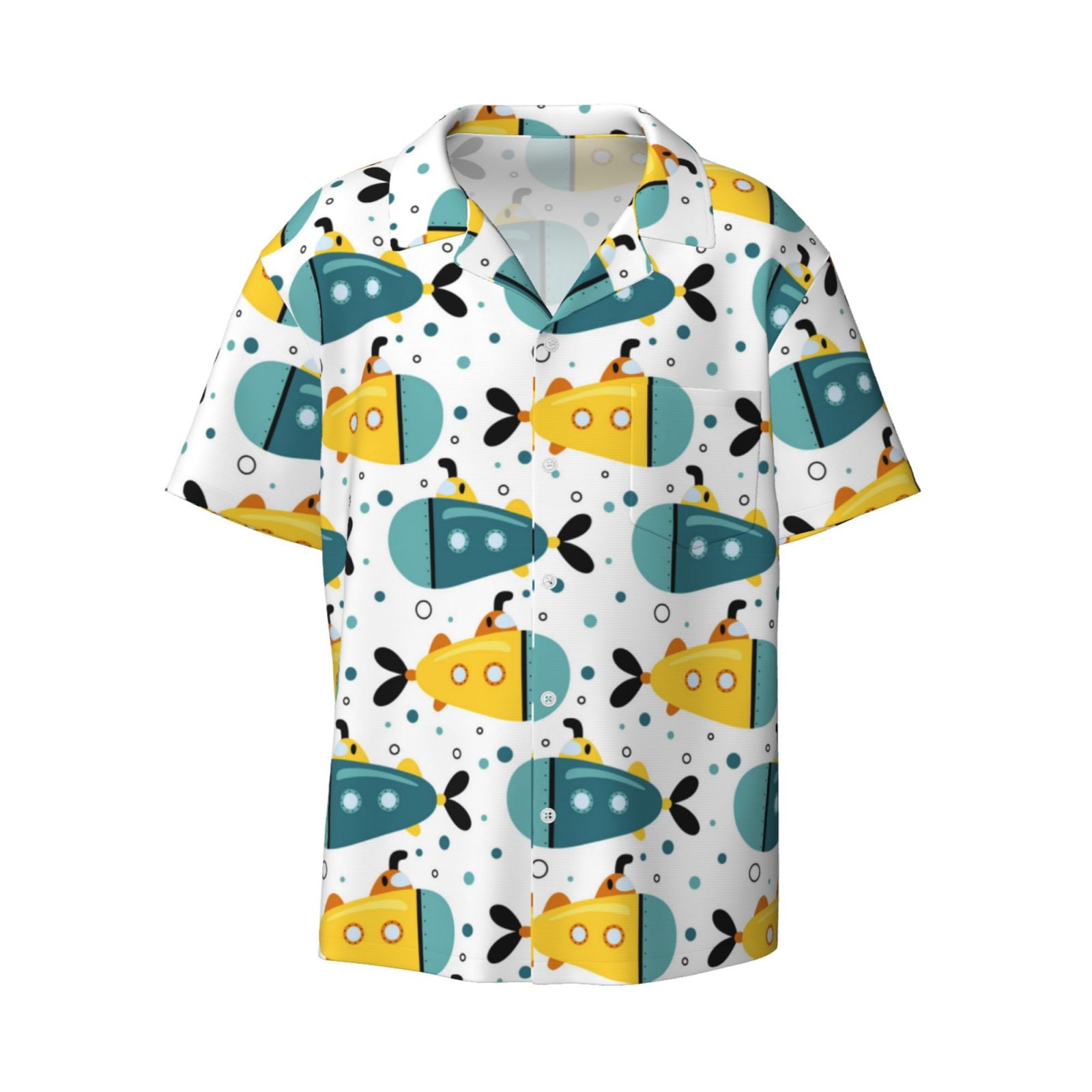 Zeuib Funny Boats Men's Short Sleeve Button-Down Shirt: Classic ...