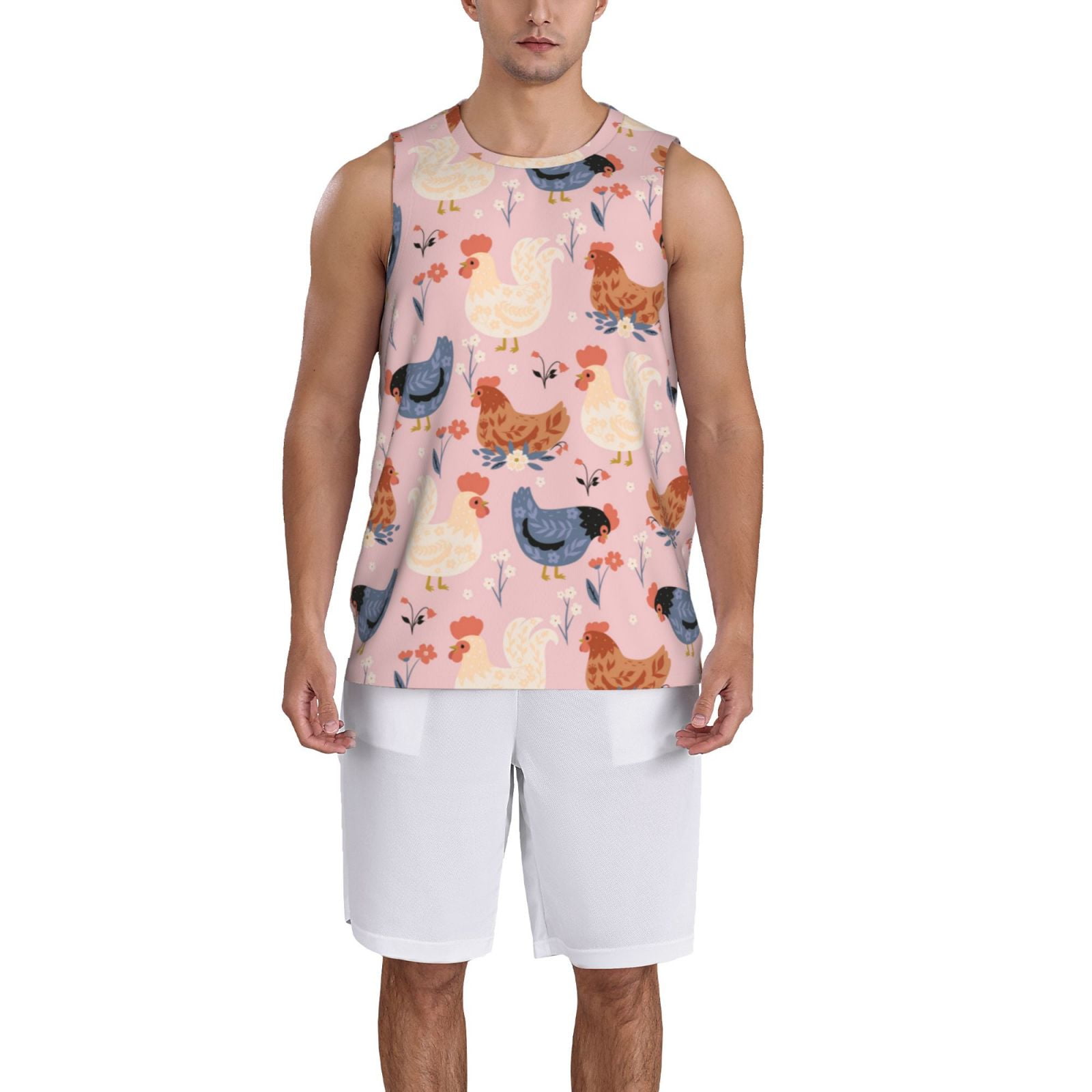 Zeuib Funny Chicken Jersey Shirt for Men,Mesh Athletic Practice Sports ...