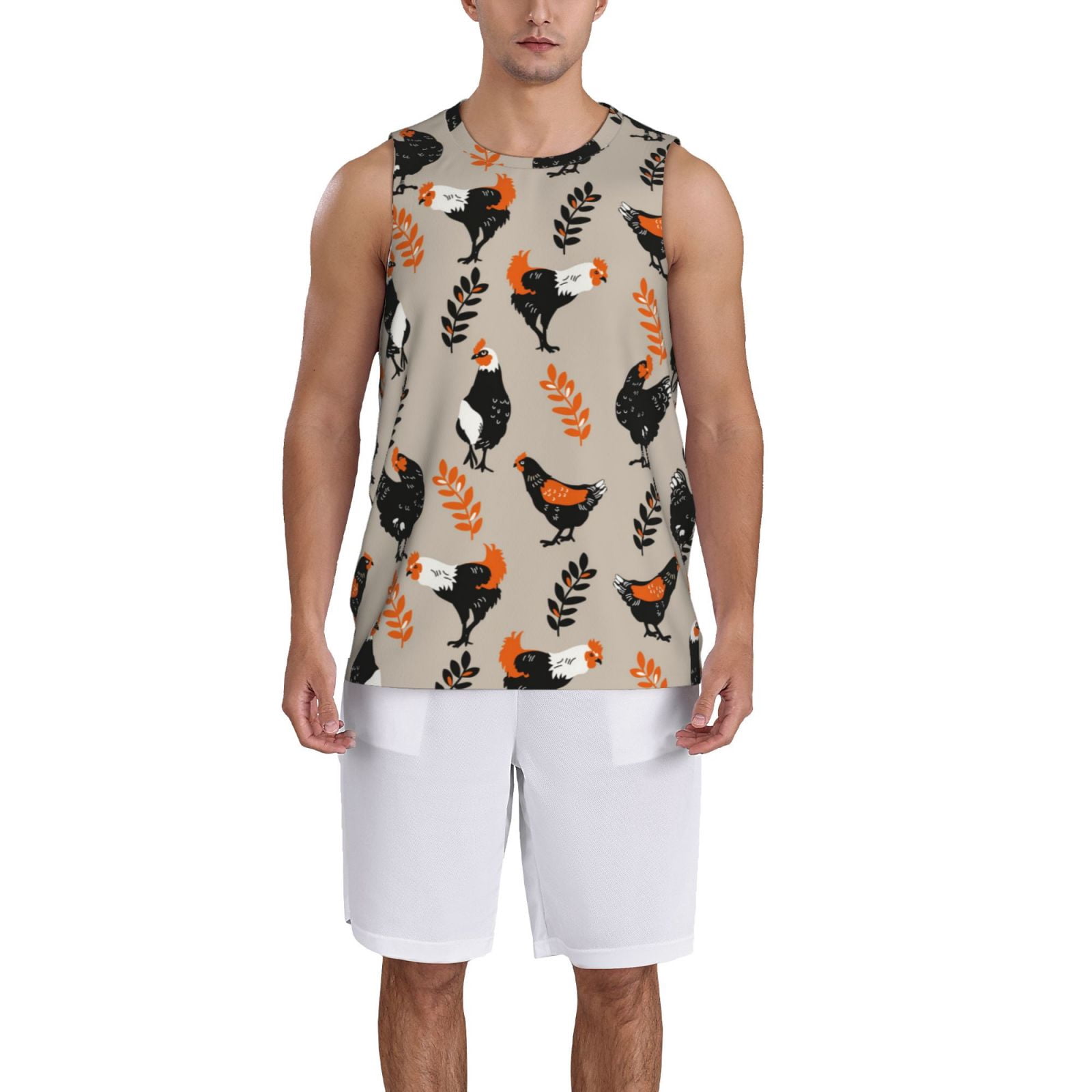 Zeuib Funny Chicken Jersey Shirt for Men,Mesh Athletic Practice Sports ...