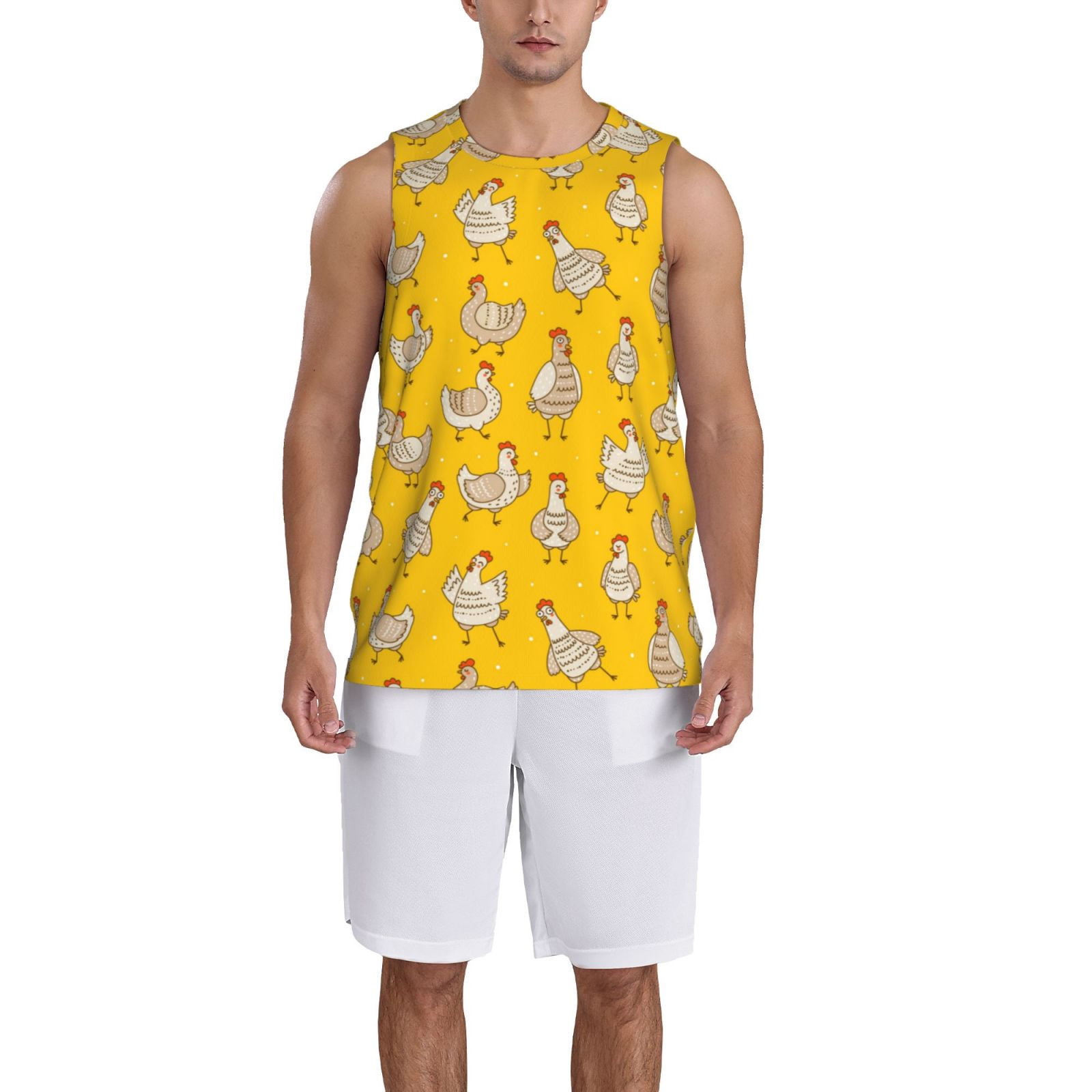 Zeuib Funny Chicken Jersey Shirt for Men,Mesh Athletic Practice Sports ...