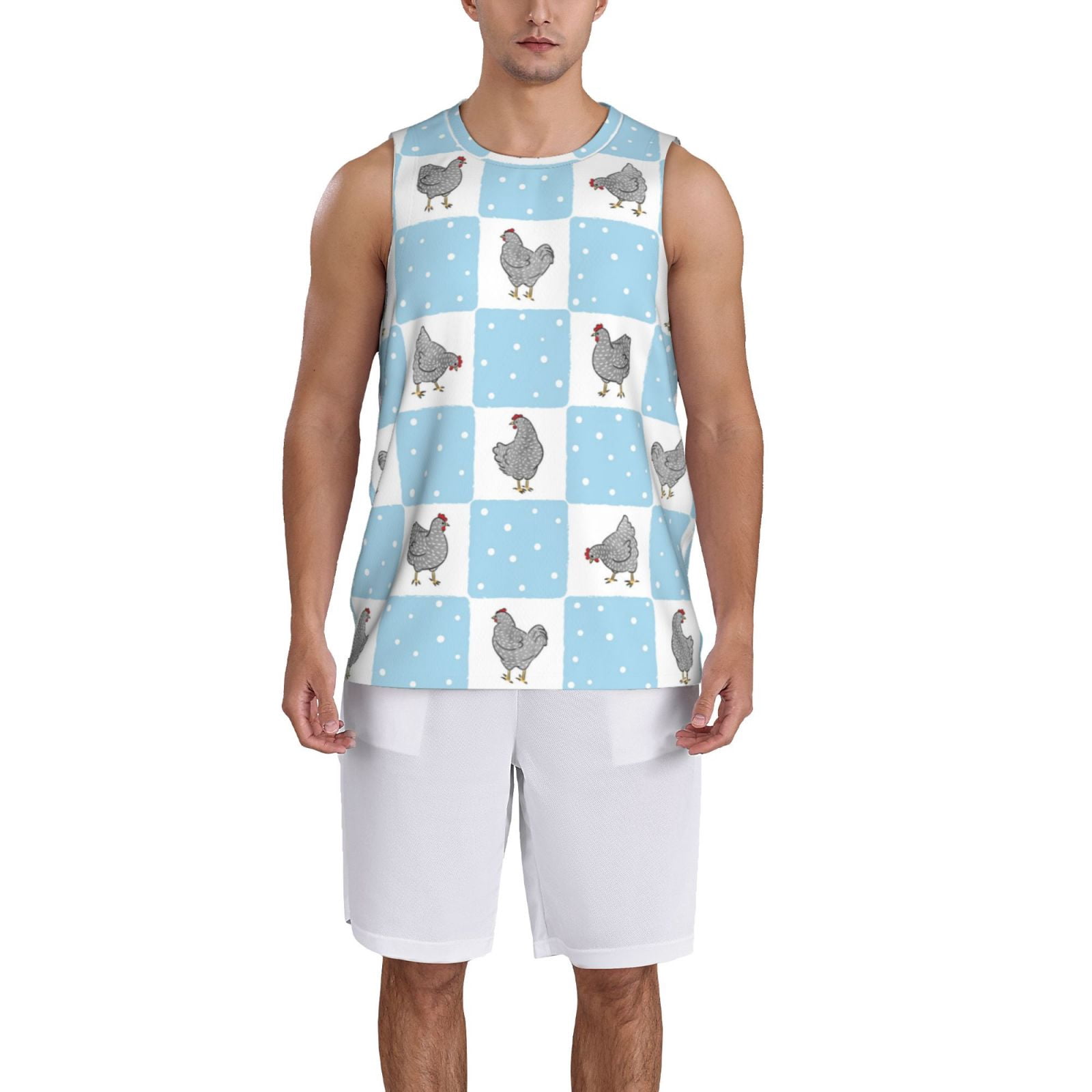Zeuib Funny Chicken Jersey Shirt for Men,Mesh Athletic Practice Sports ...