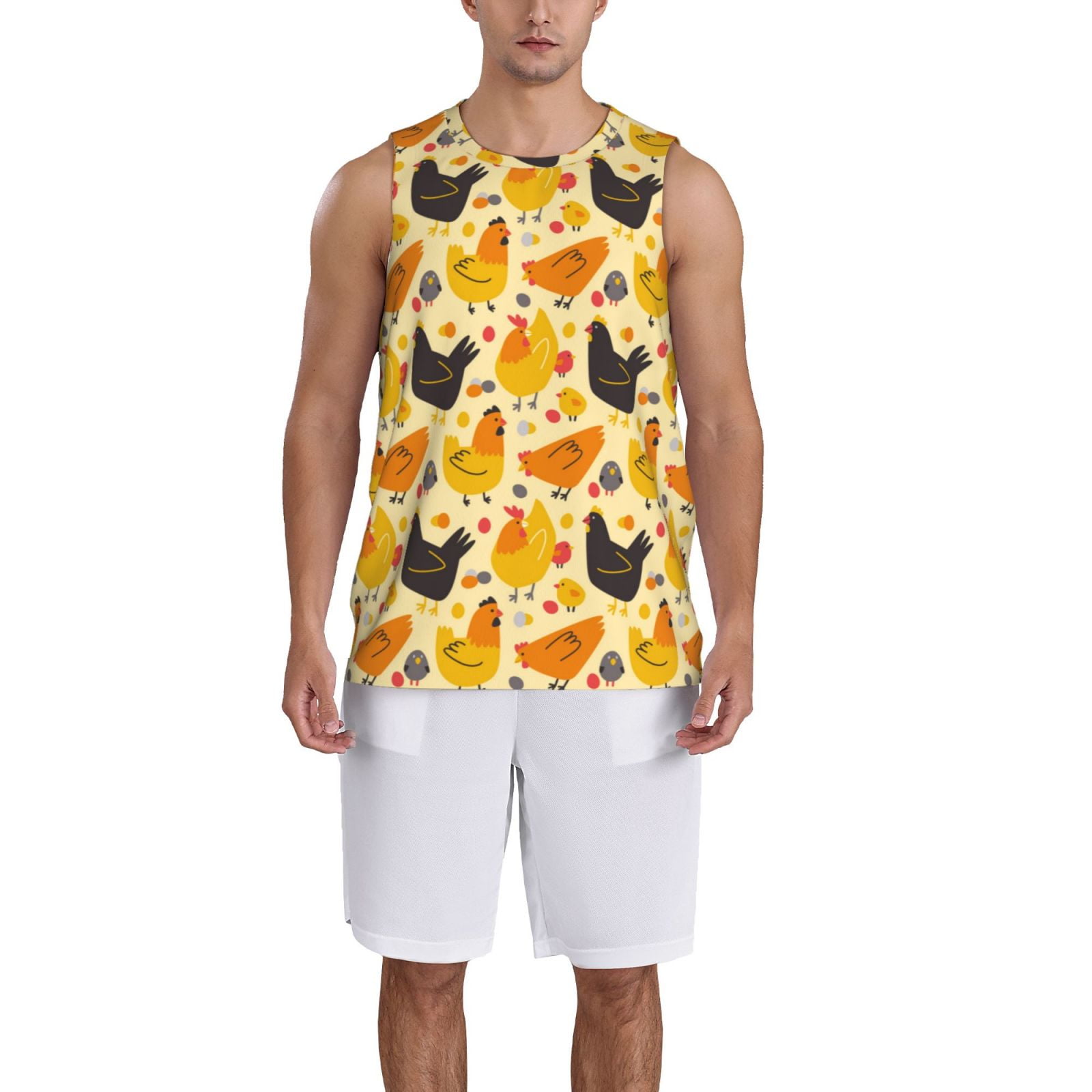 Zeuib Funny Chicken Jersey Shirt for Men,Mesh Athletic Practice Sports ...