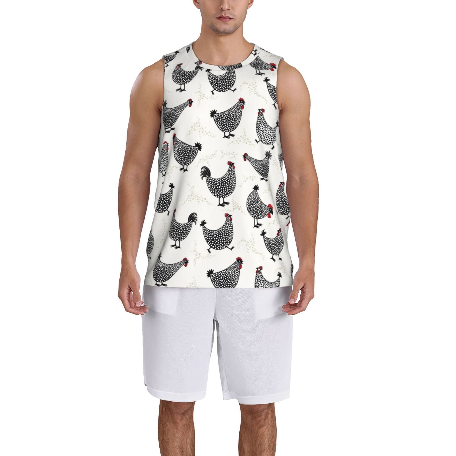 Zeuib Funny Chicken Jersey Shirt for Men,Mesh Athletic Practice Sports ...