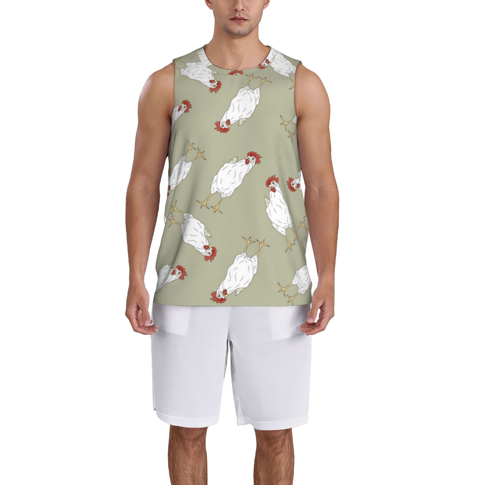 Zeuib Funny Chicken Jersey Shirt for Men,Mesh Athletic Practice Sports ...