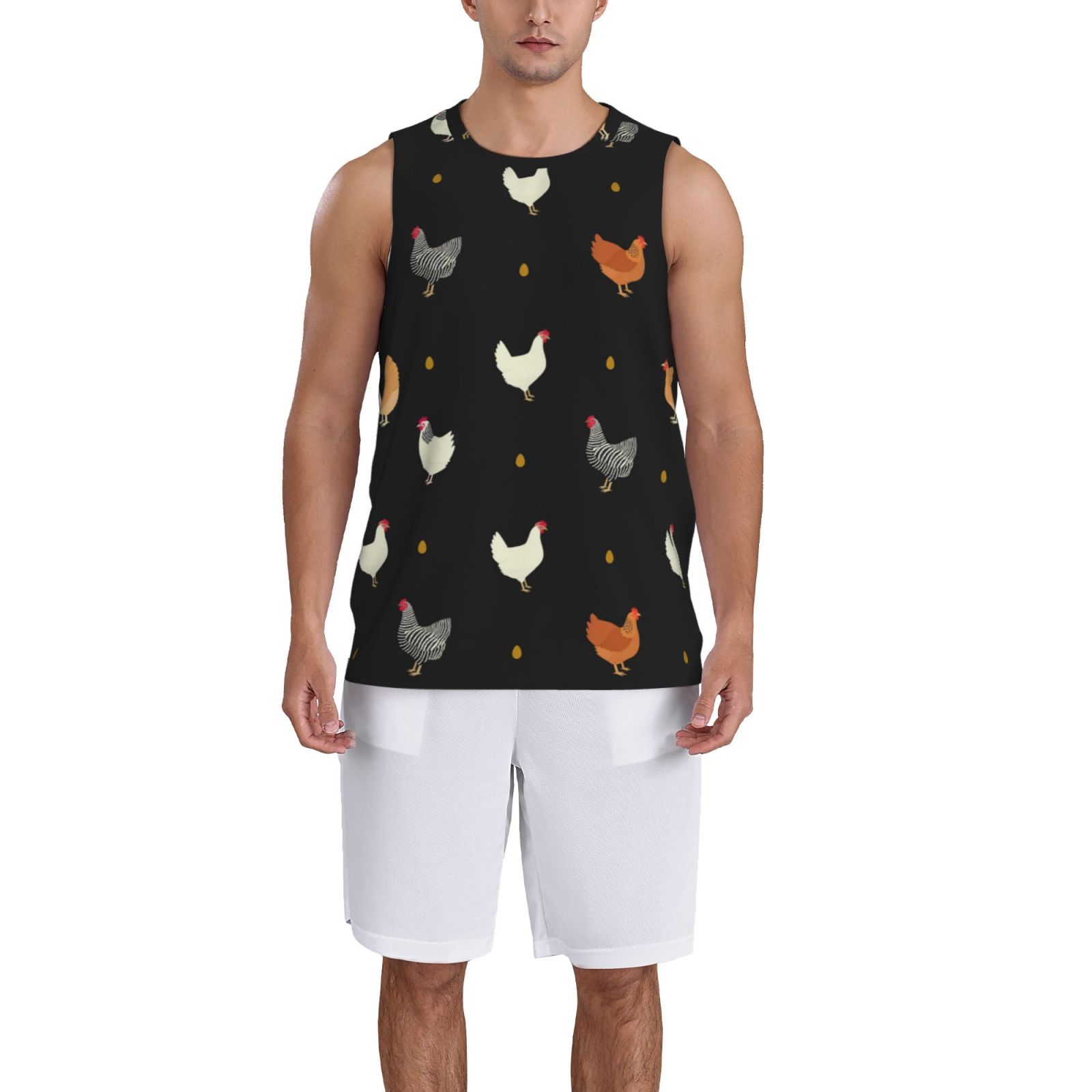 Zeuib Funny Chicken Jersey Shirt for Men,Mesh Athletic Practice Sports ...
