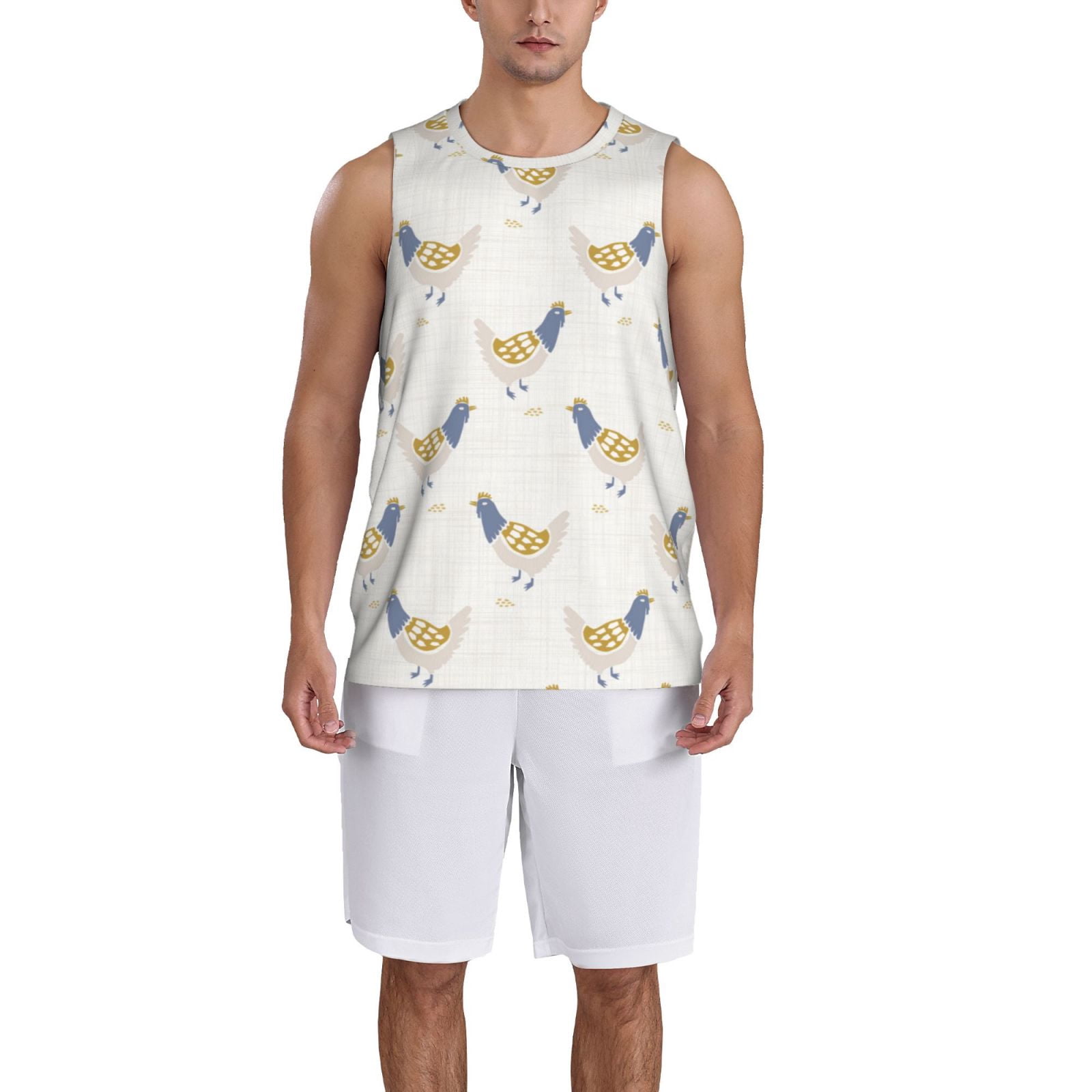Zeuib Funny Chicken Jersey Shirt for Men,Mesh Athletic Practice Sports ...