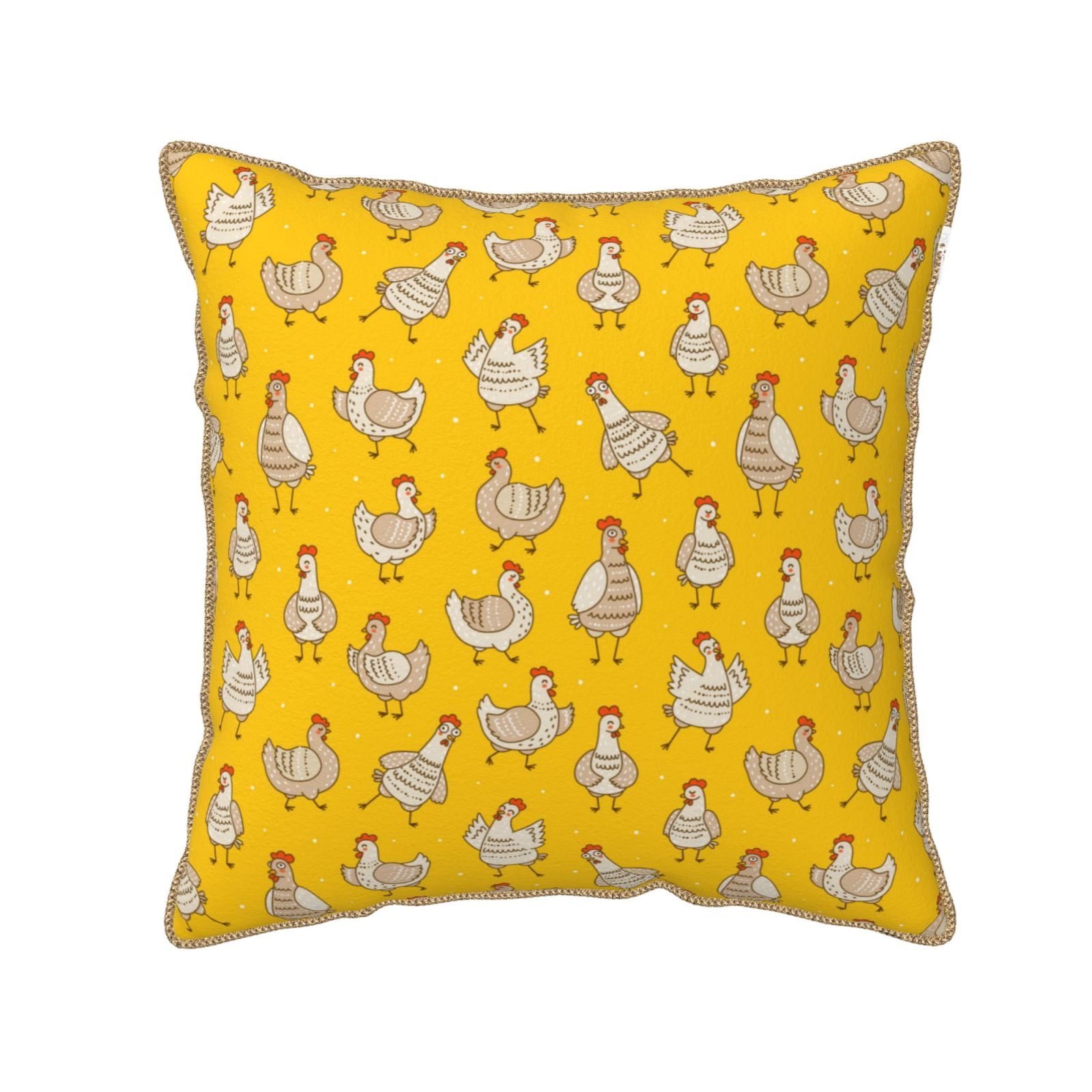 Zeuib Funny Chicken Print Decorative Throw Pillow Covers,Cushion Covers ...