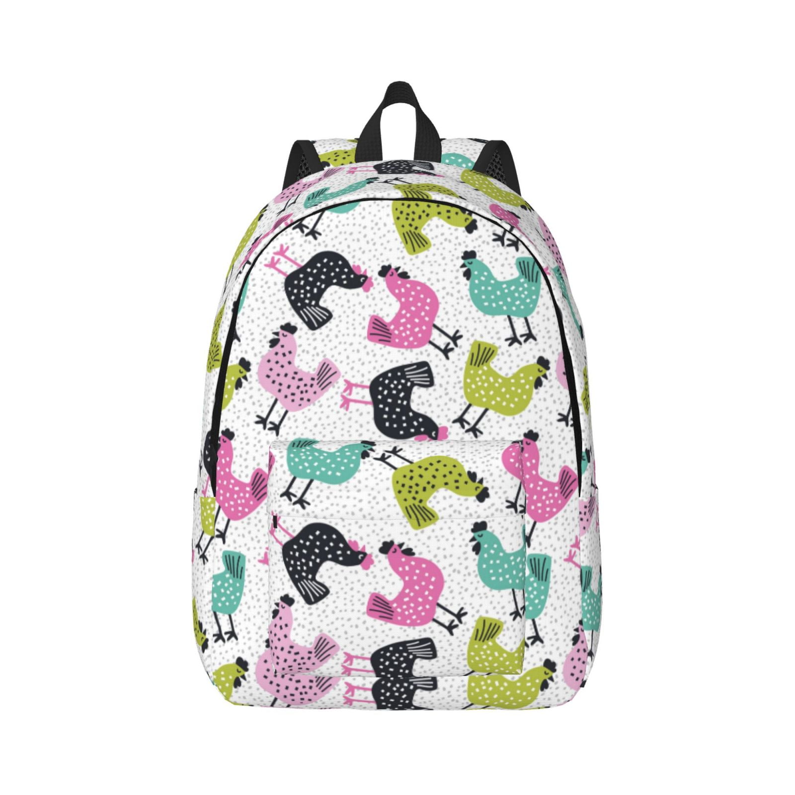Zeuib Funny Chicken Stylish and Durable Canvas Backpack: Perfect for ...