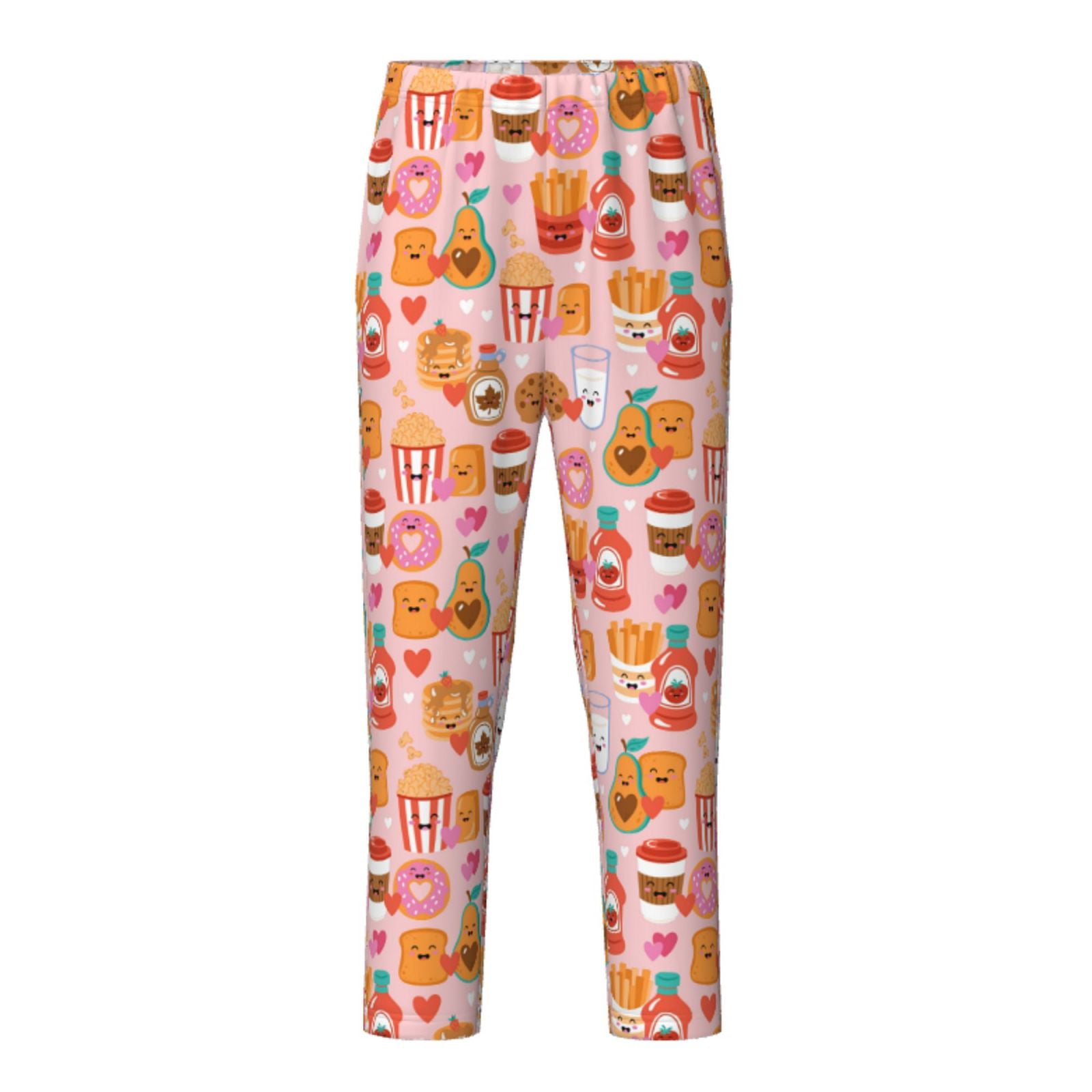 Zeuib Funny Food Print Pajama Pants for Girls Boys,PJ Bottoms for Kids ...