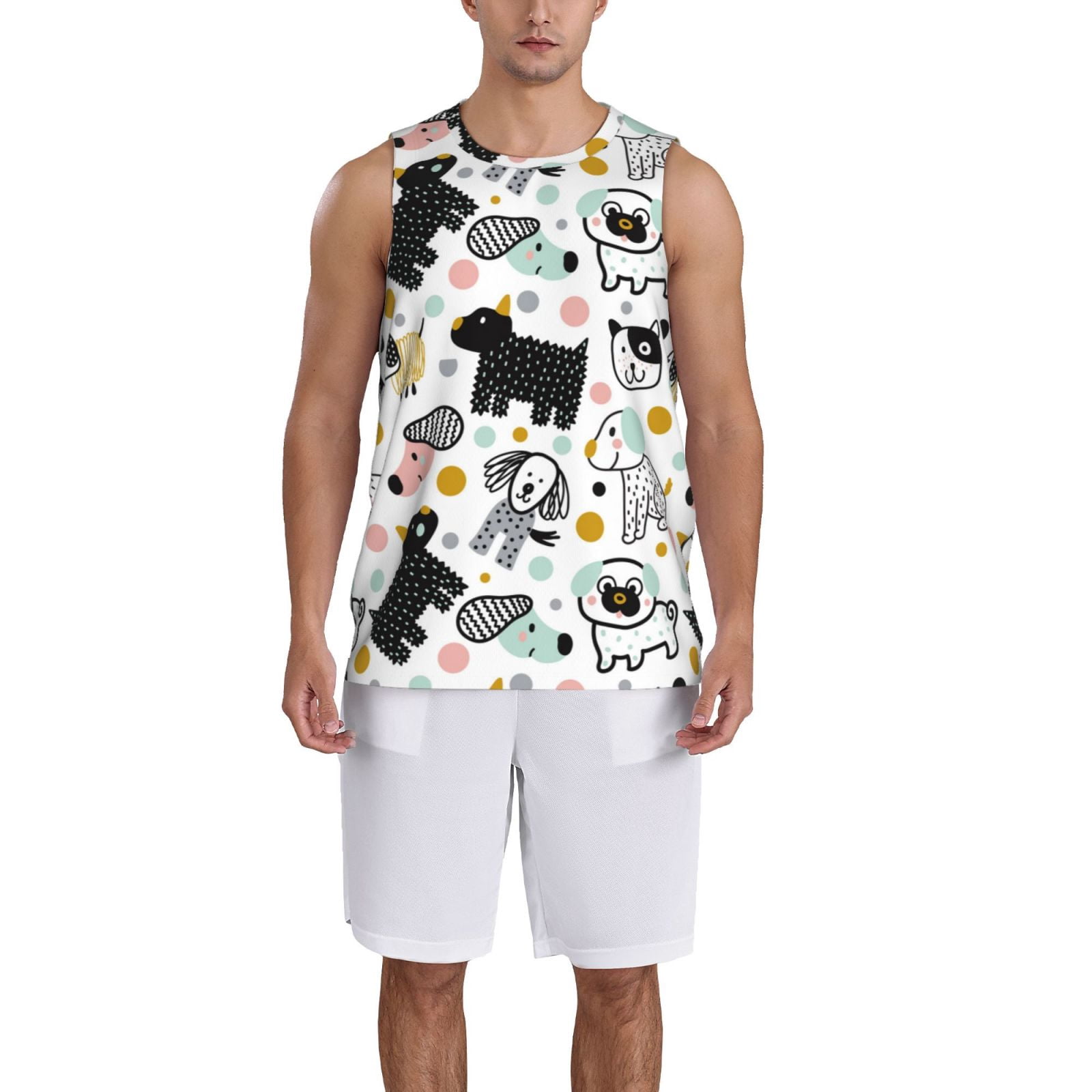 Zeuib Funny Puppy Jersey Shirt for Men,Mesh Athletic Practice Sports ...