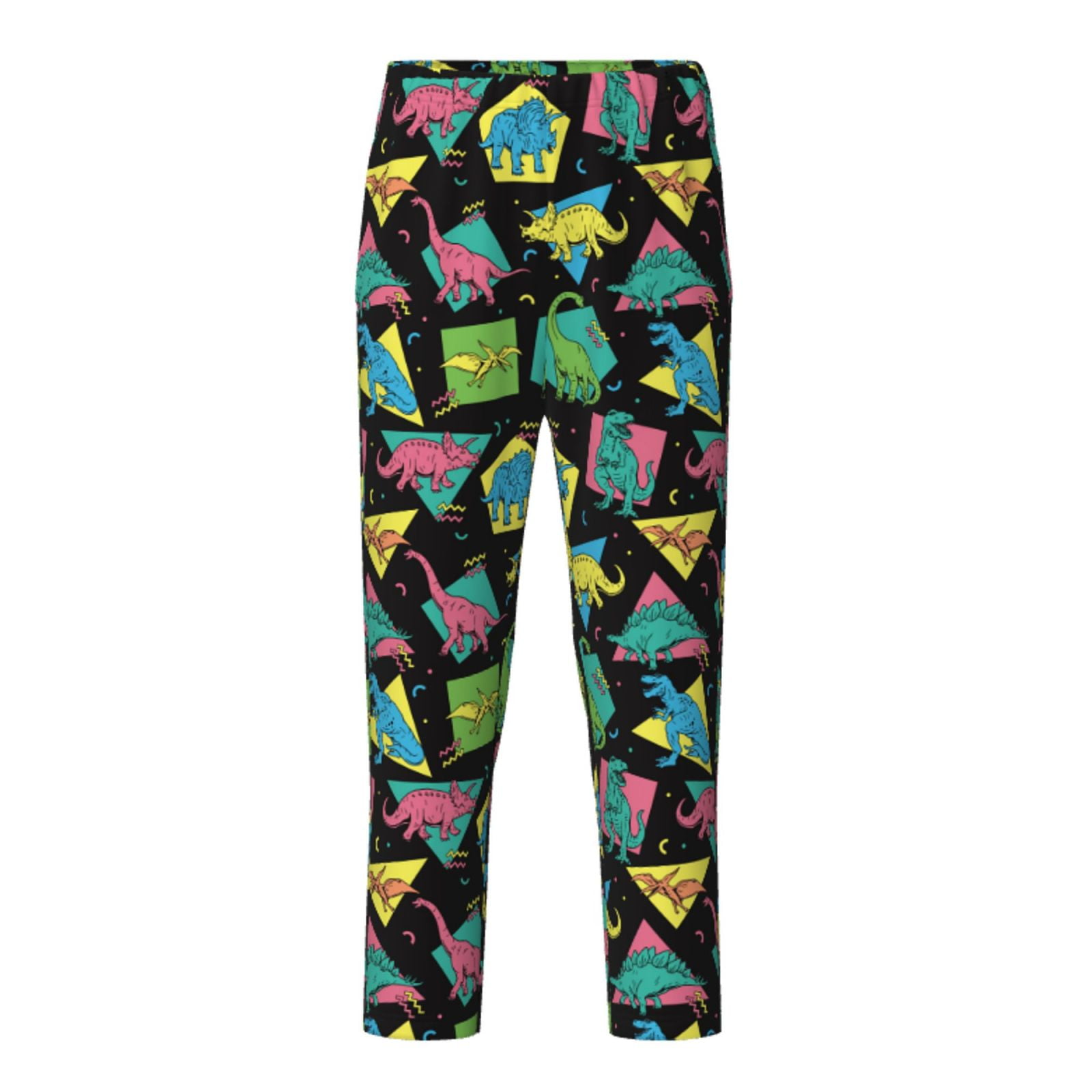 Zeuib Geometric Dinosaur Print Pajama Pants for Girls Boys,PJ Bottoms ...