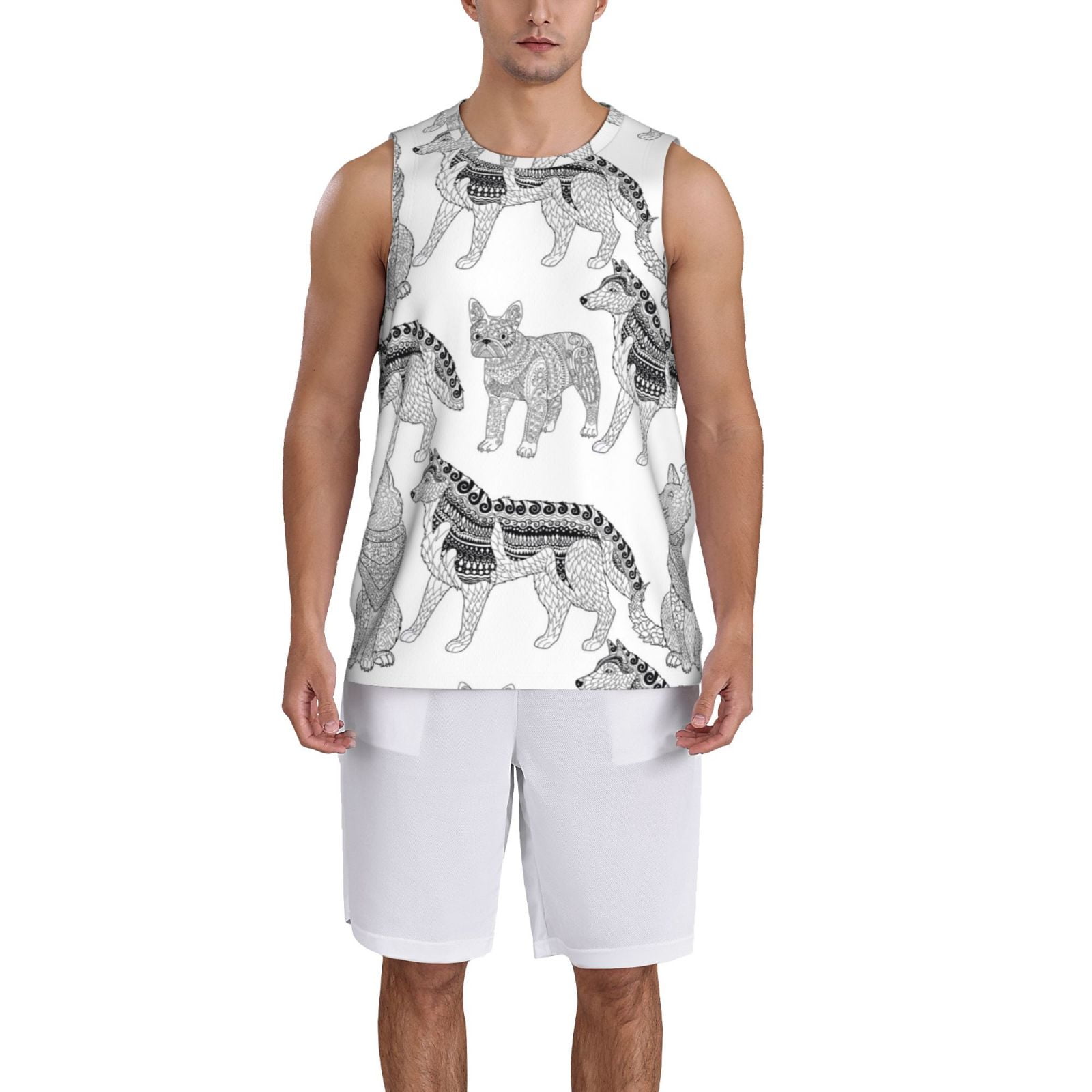 Zeuib German Shepherd Dog Jersey Shirt for Men,Mesh Athletic Practice ...