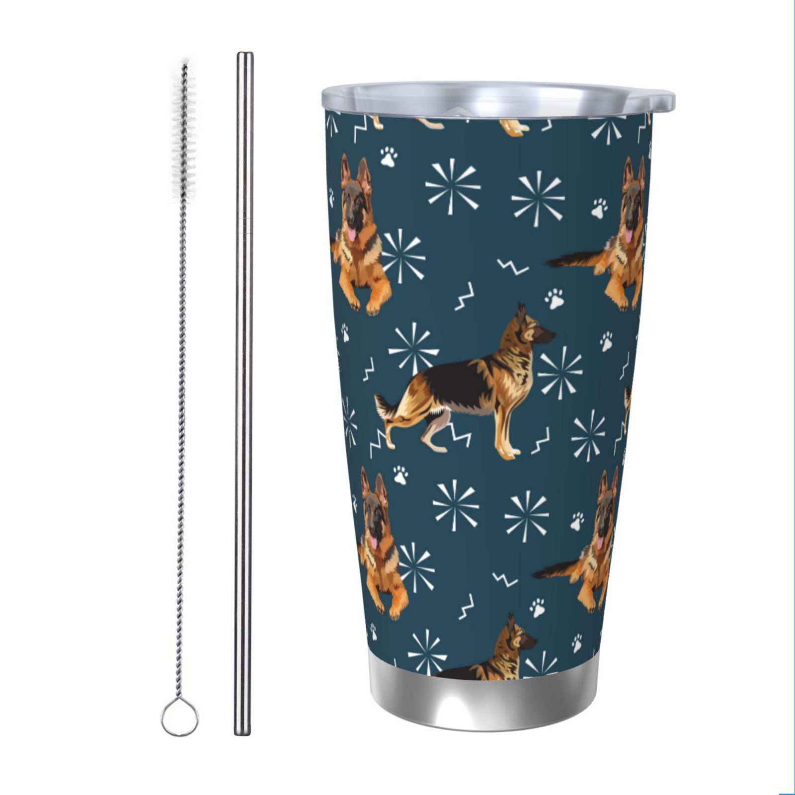 Zeuib German Shepherd Dog Printed 20oz Stainless Steel Insulated Car ...