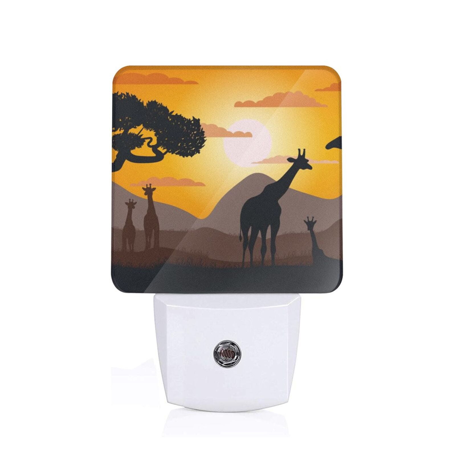 Zeuib Giraffes Of The African Savannah LED Night Light,Plug in Night ...