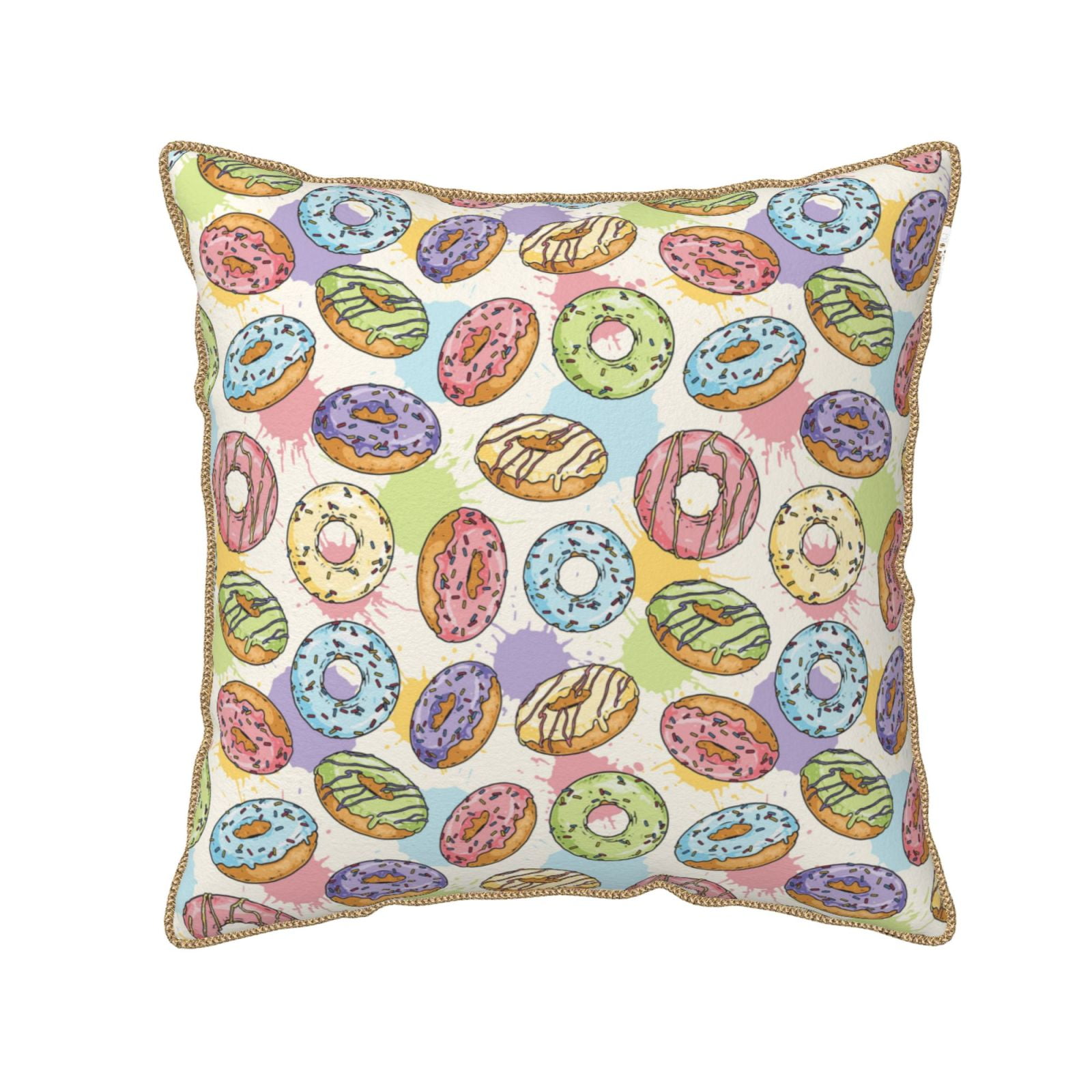 Zeuib Glazed Donuts Print Decorative Throw Pillow Covers,Cushion Covers ...